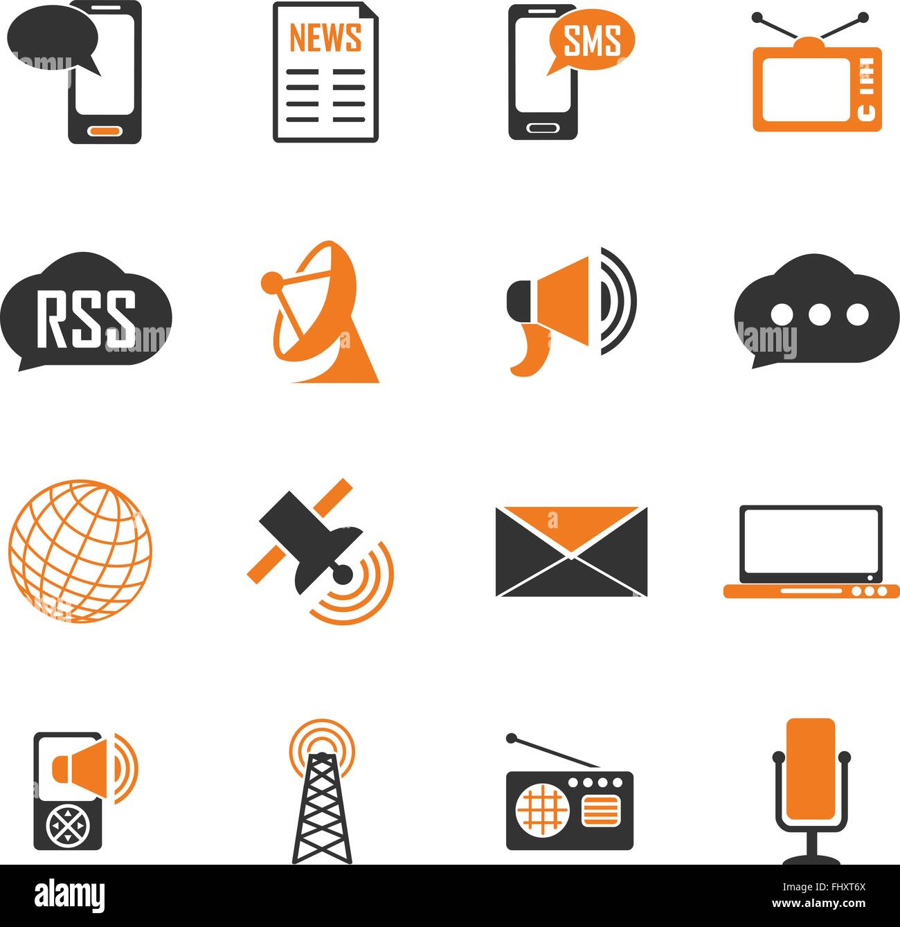 communication web icons for user interface design Stock Vector Image ...