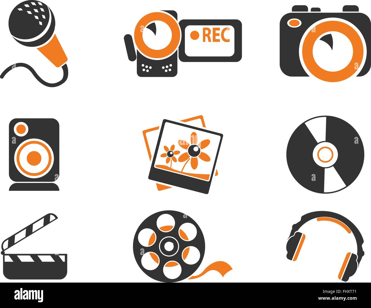 media web icons for user interface design Stock Vector Image & Art - Alamy