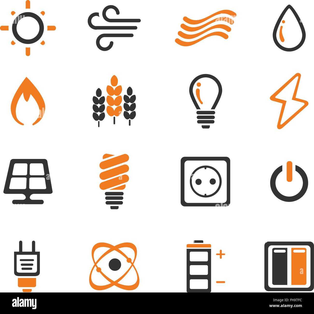 alternative energy web icons for user interface design Stock Vector ...