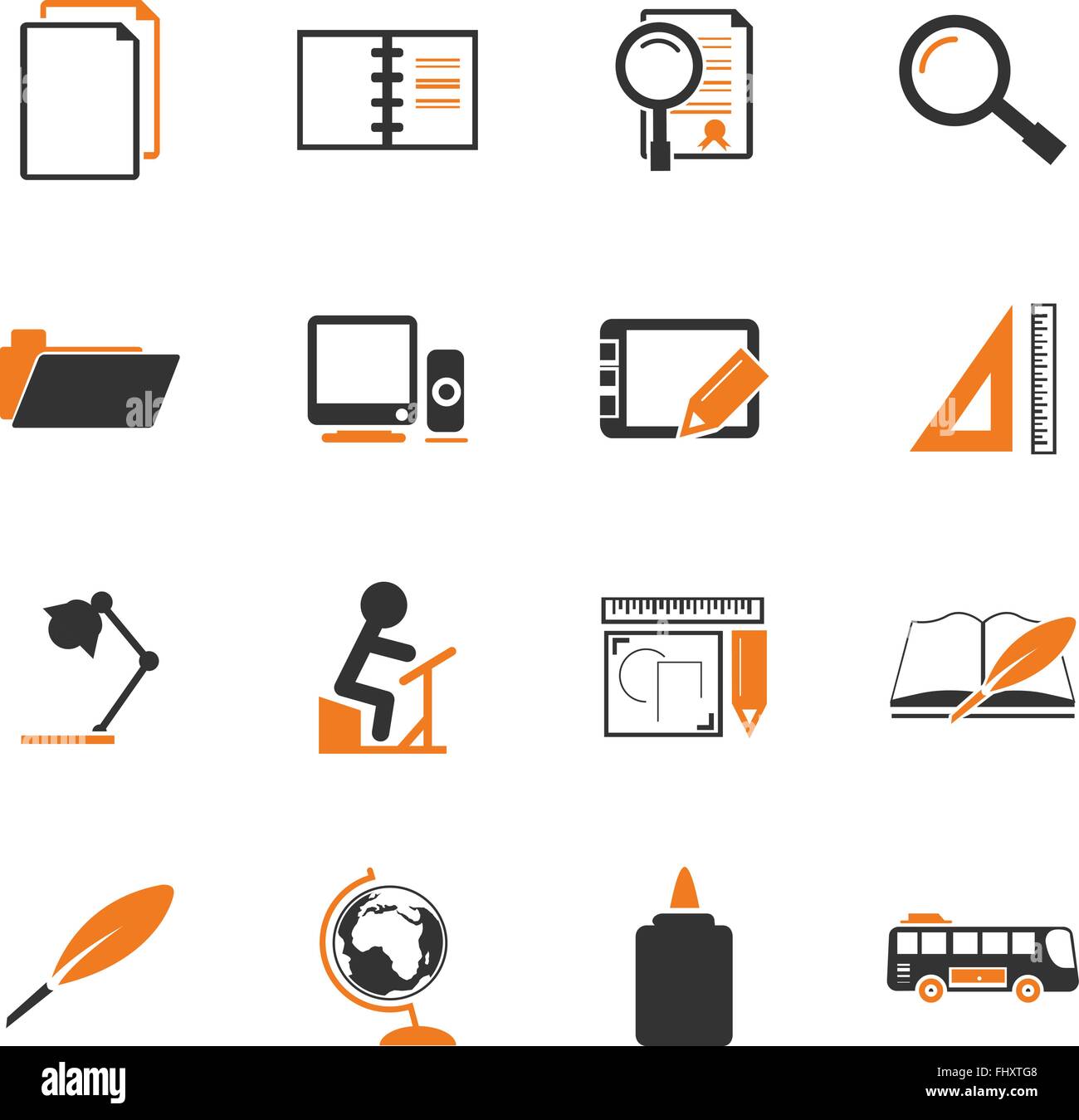 school web icons for user interface design Stock Vector Image & Art - Alamy