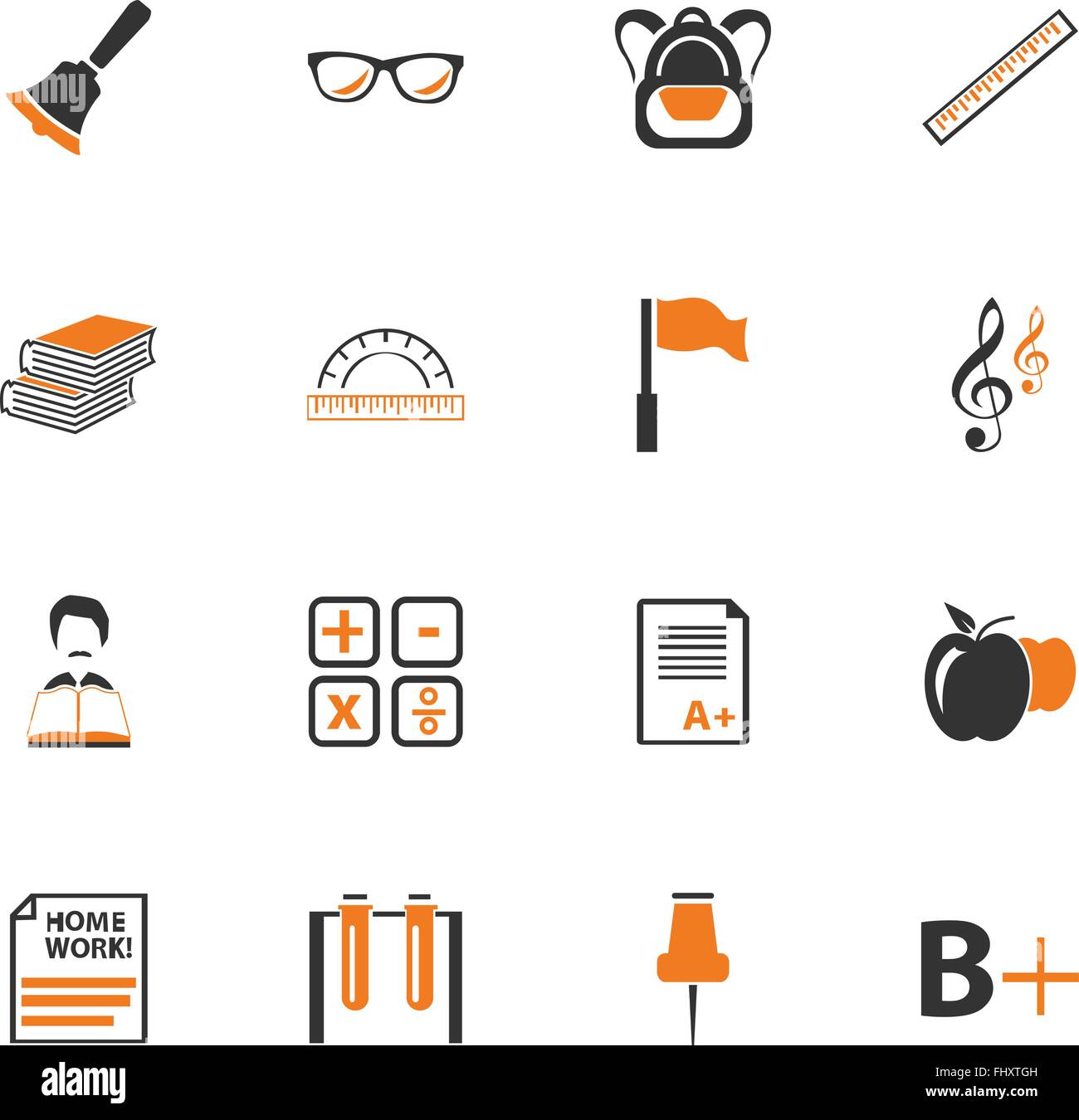 School symbol icons user interface hi-res stock photography and images ...