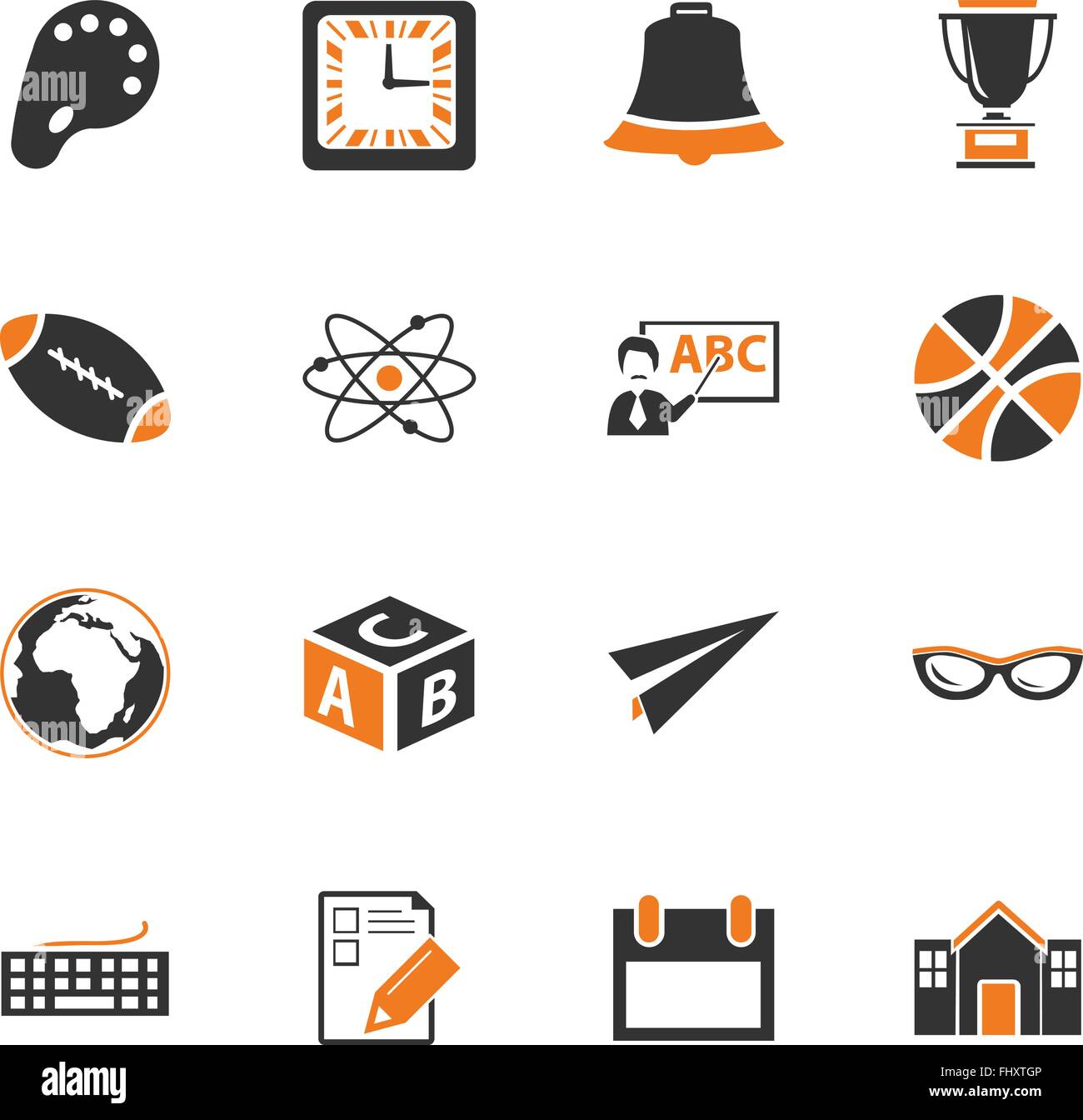 School symbol icons user interface hi-res stock photography and images ...
