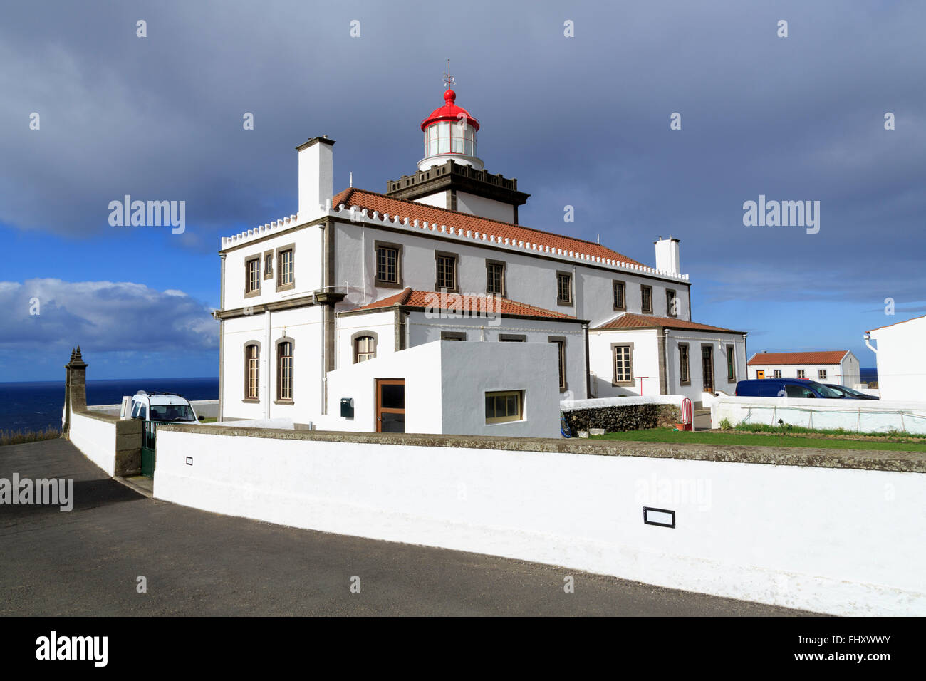 Ferraria Lighthouse, Ginetes Village, Sao Miguel Island, Azores ...