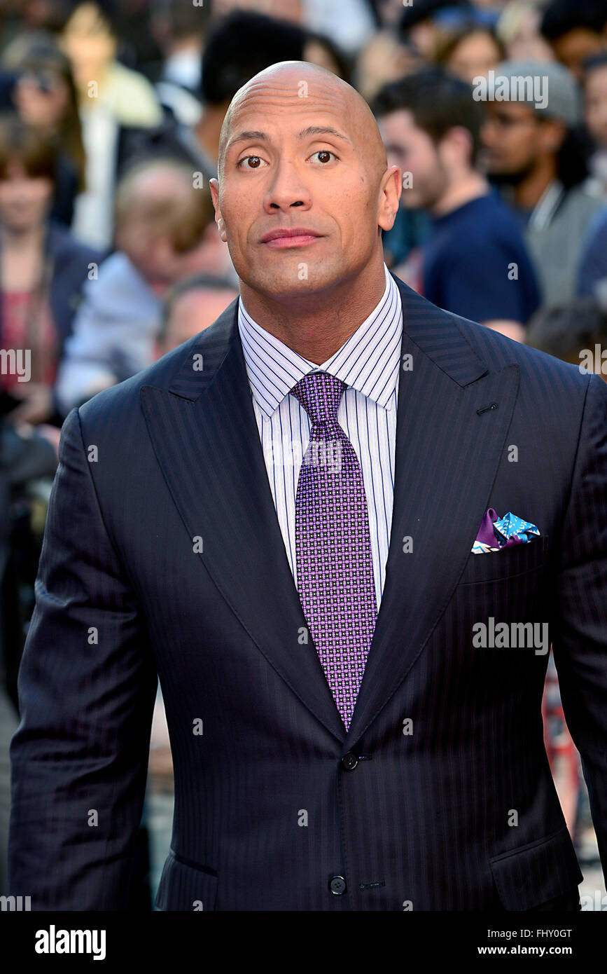 Dwayne Johnson attends the 'San Andreas' World Premiere at the Odeon ...