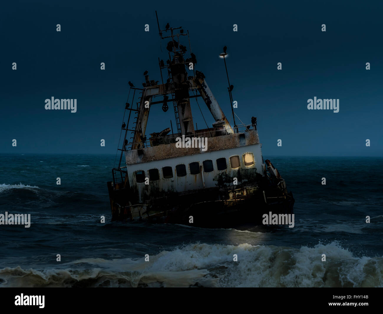 Namibia, Dorob National Park, Henties Bay, Zeila ship wreck Stock Photo ...