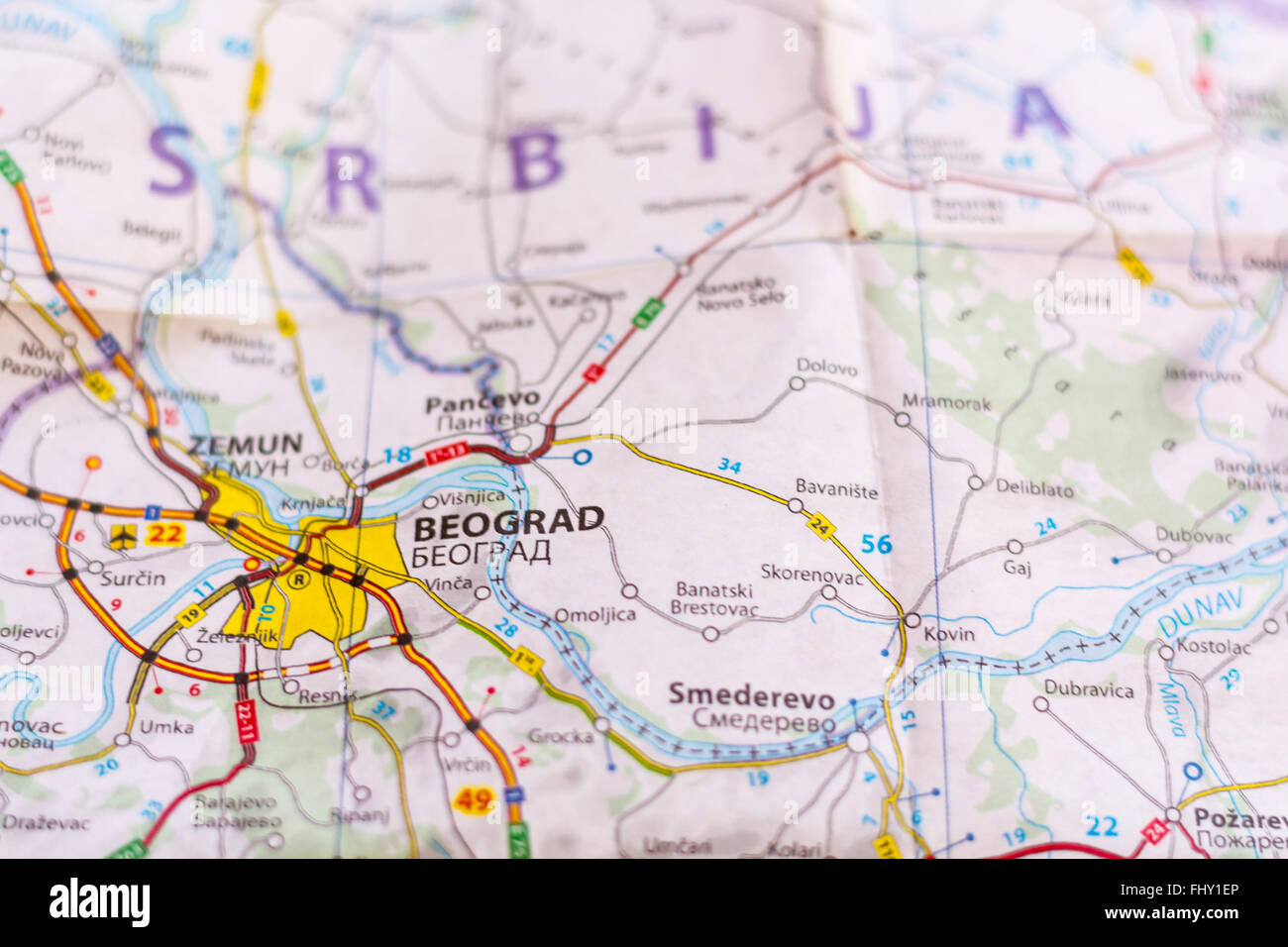 Belgrad map hi-res stock photography and images - Alamy