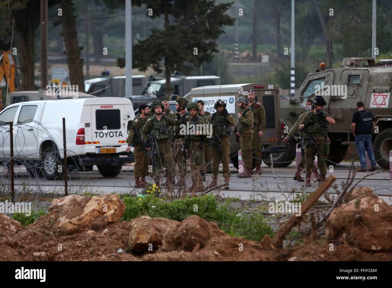 Ramallah, West Bank, Palestinian Territory. 26th Feb, 2016. Israeli ...