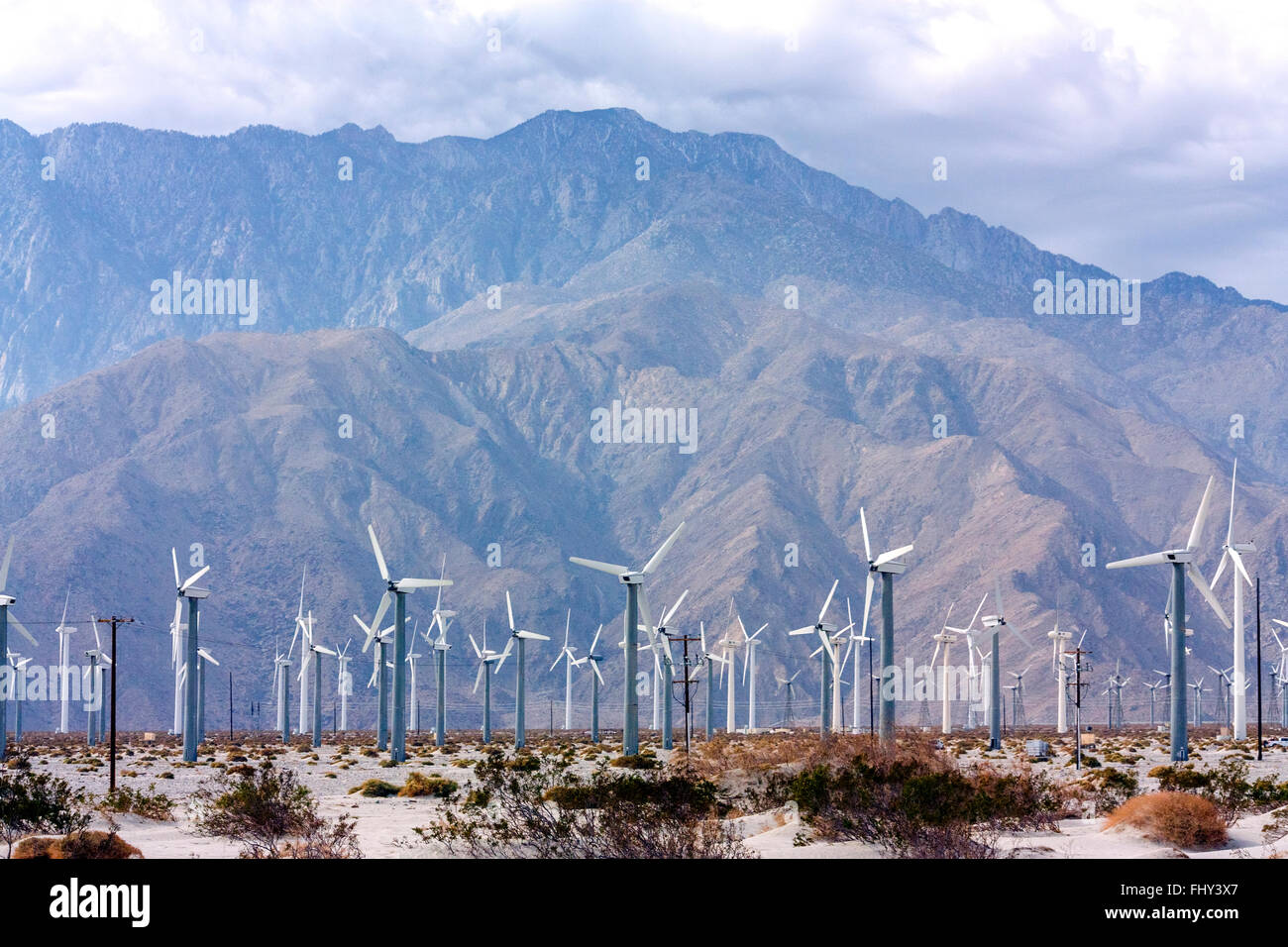 Palm Springs Wind Farm Stock Photo - Alamy