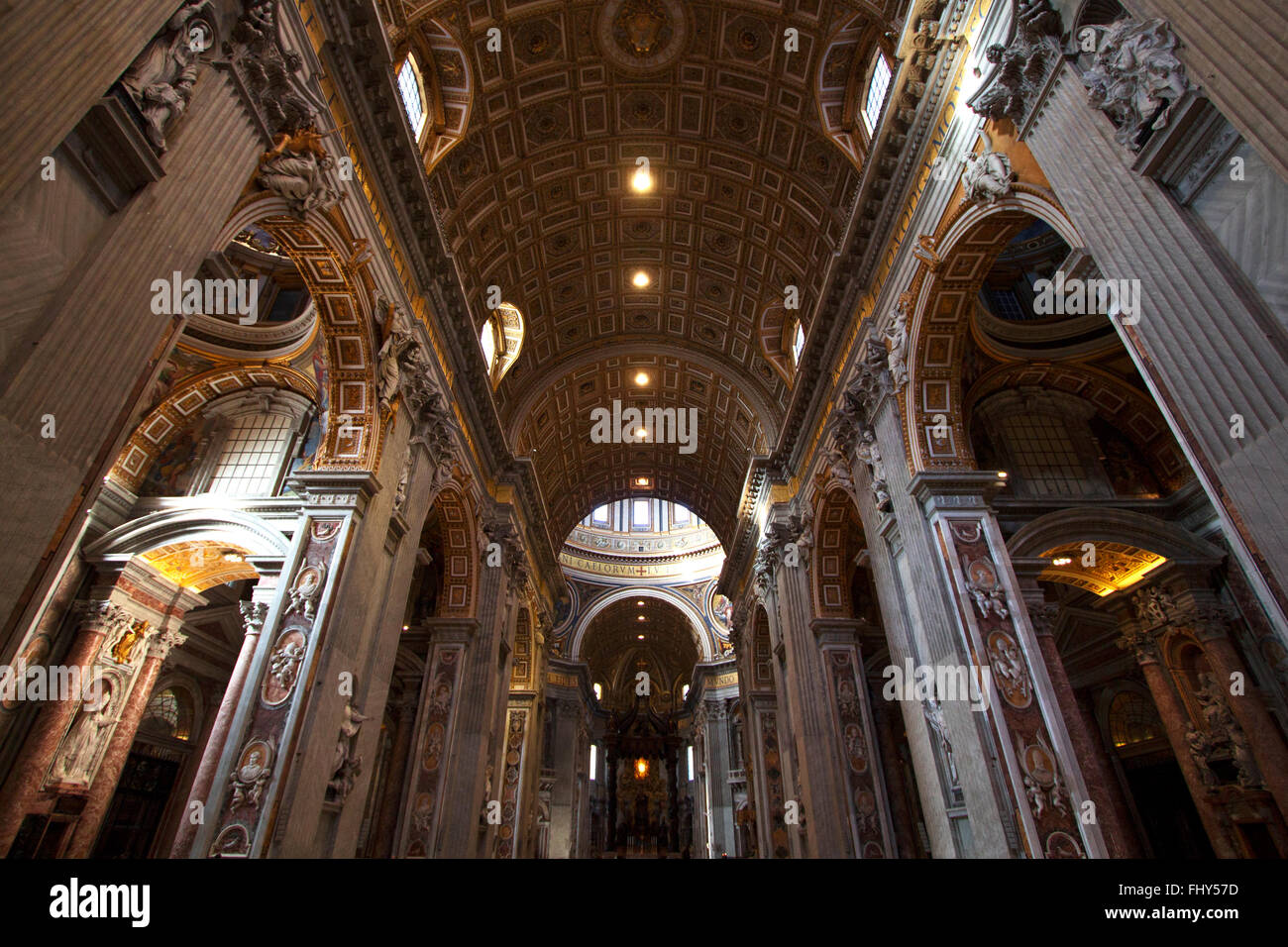 Inside St Peters Basilica Church, Rome, Italy Stock Photo - Alamy