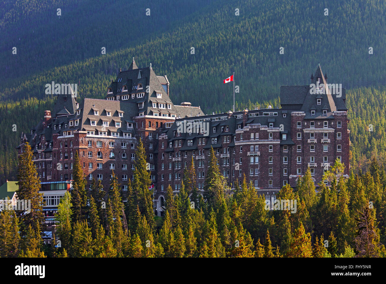 The Banff Springs Hotel in Scottish Baronial style in the Banff ...