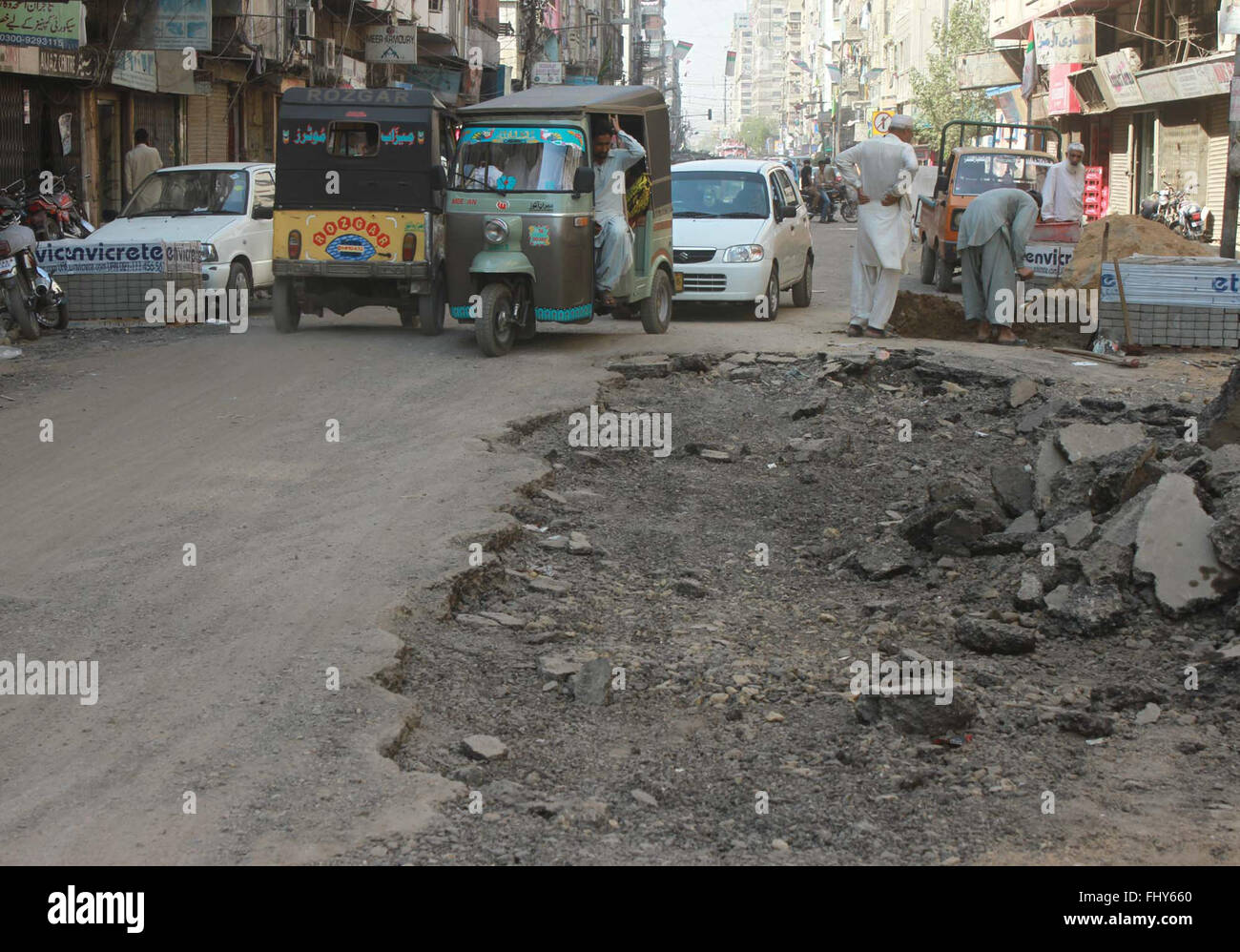 Development works on streets of Saddar area of Karachi in progress, on ...
