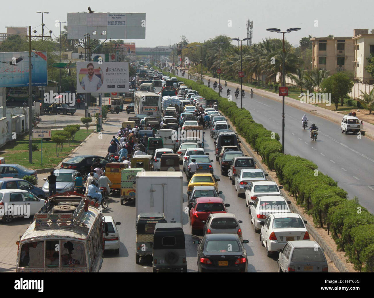 Large numbers of vehicles stuck into gridlines due to VIP movement on ...