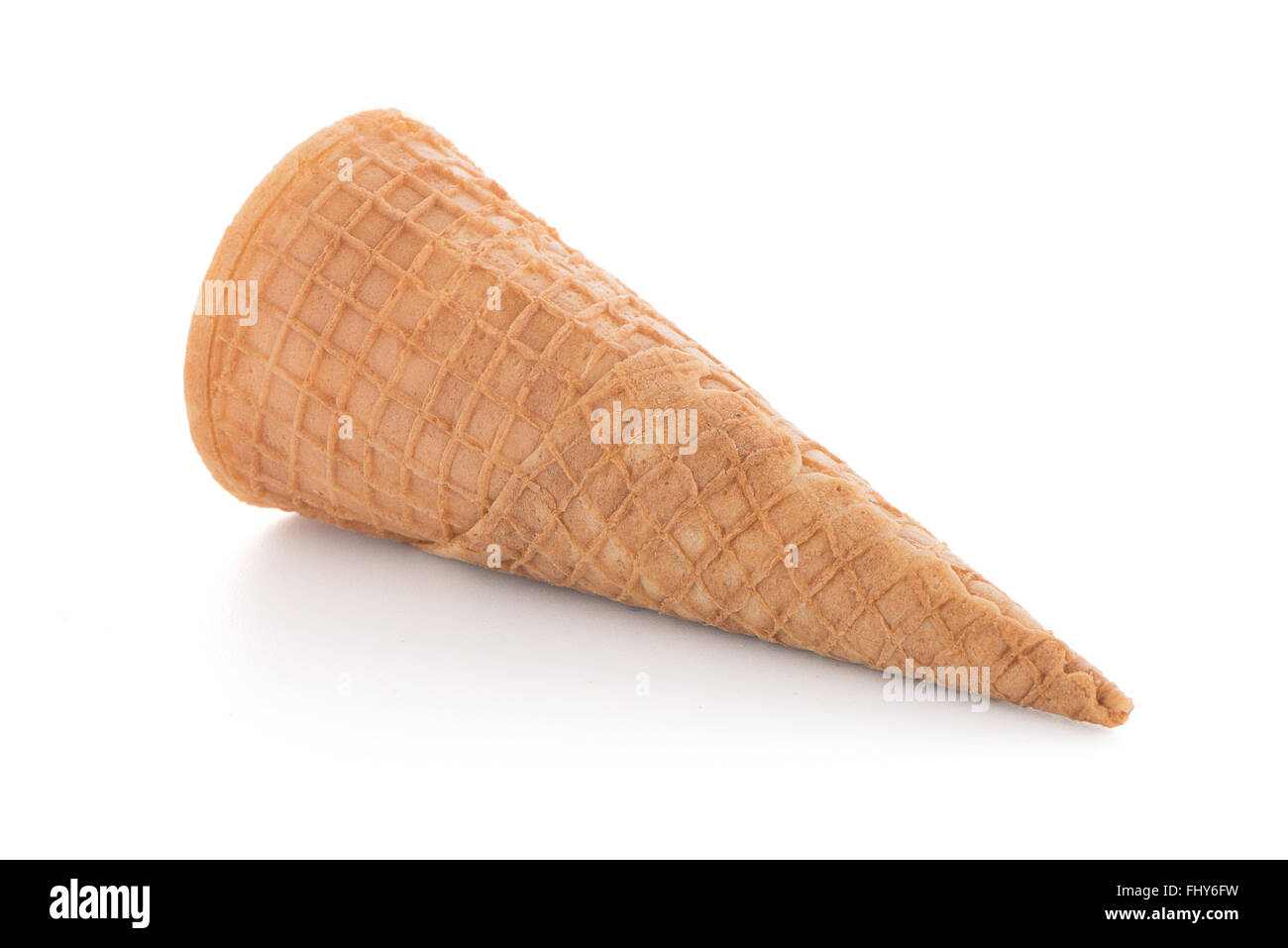 Wafer cone on white background Stock Photo - Alamy
