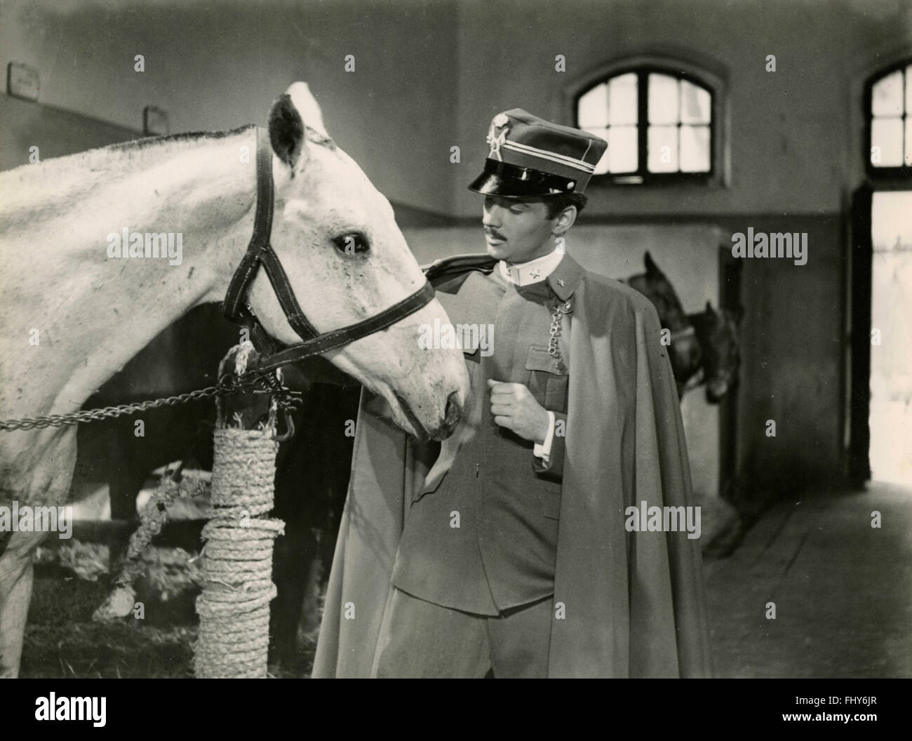 The actor Frank Latimore in a scene of the film Yvonne la nuit, Italy ...