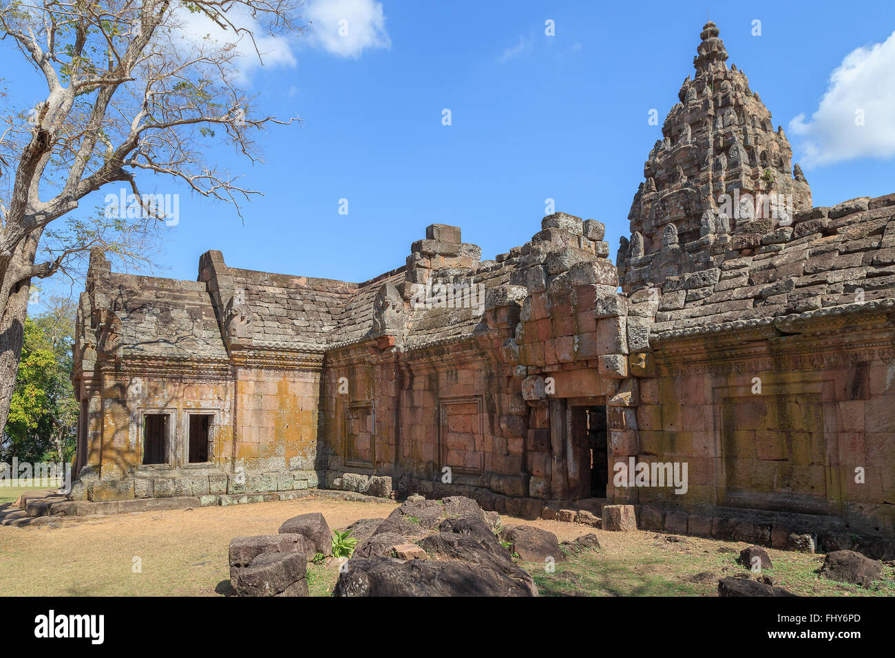 Public castle made from sandstone inside of Phanom Rung historical park ...