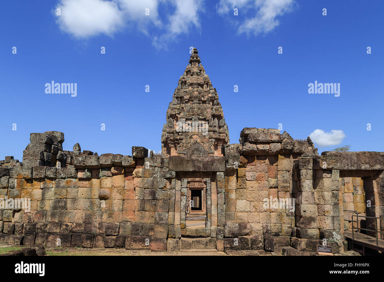 Public castle made from sandstone inside of Phanom Rung historical park ...