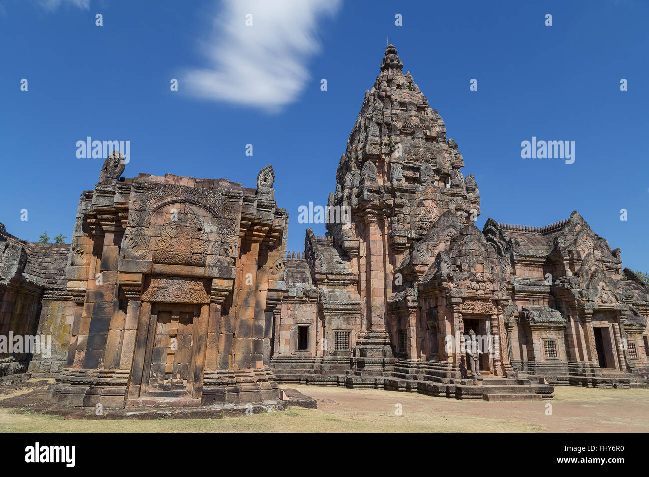 Public castle made from sandstone inside of Phanom Rung historical park ...