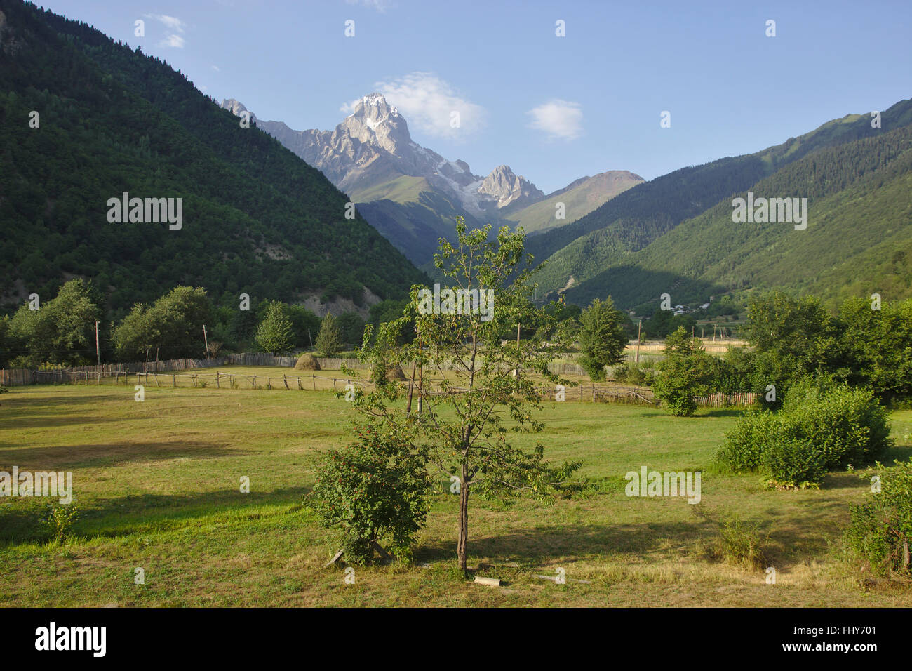 Mount Ushba from Becho, Svaneti, Georgia Stock Photo - Alamy