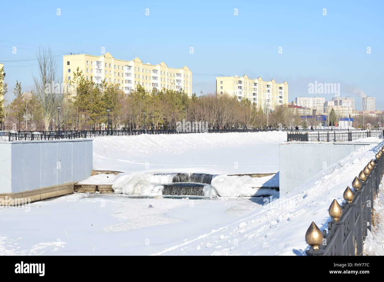 Street view in Astana, Kazakhstan, in winter Stock Photo - Alamy