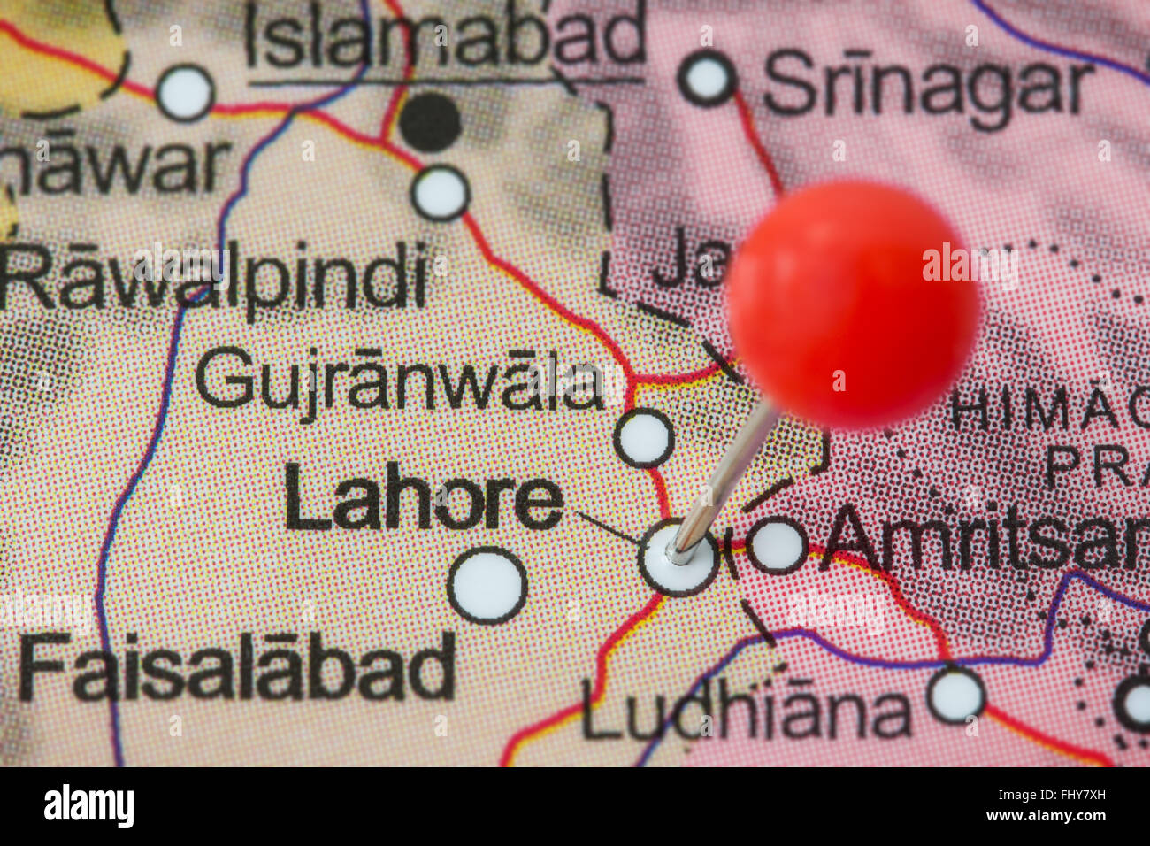 Pakistan map lahore hi-res stock photography and images - Alamy
