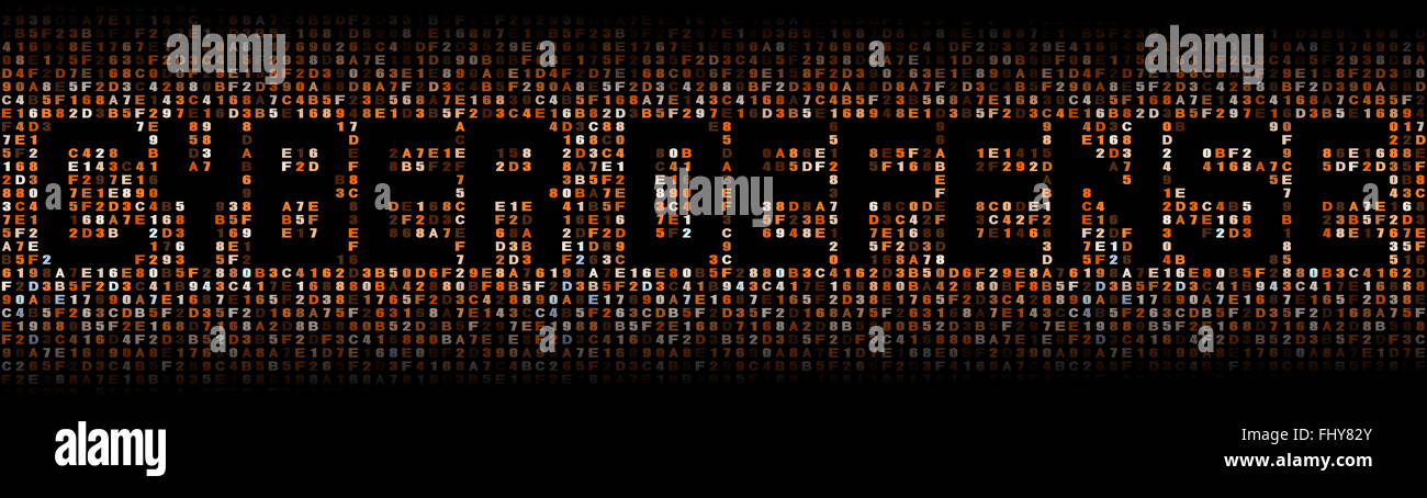 Cyber Defense text on hex code illustration Stock Photo - Alamy