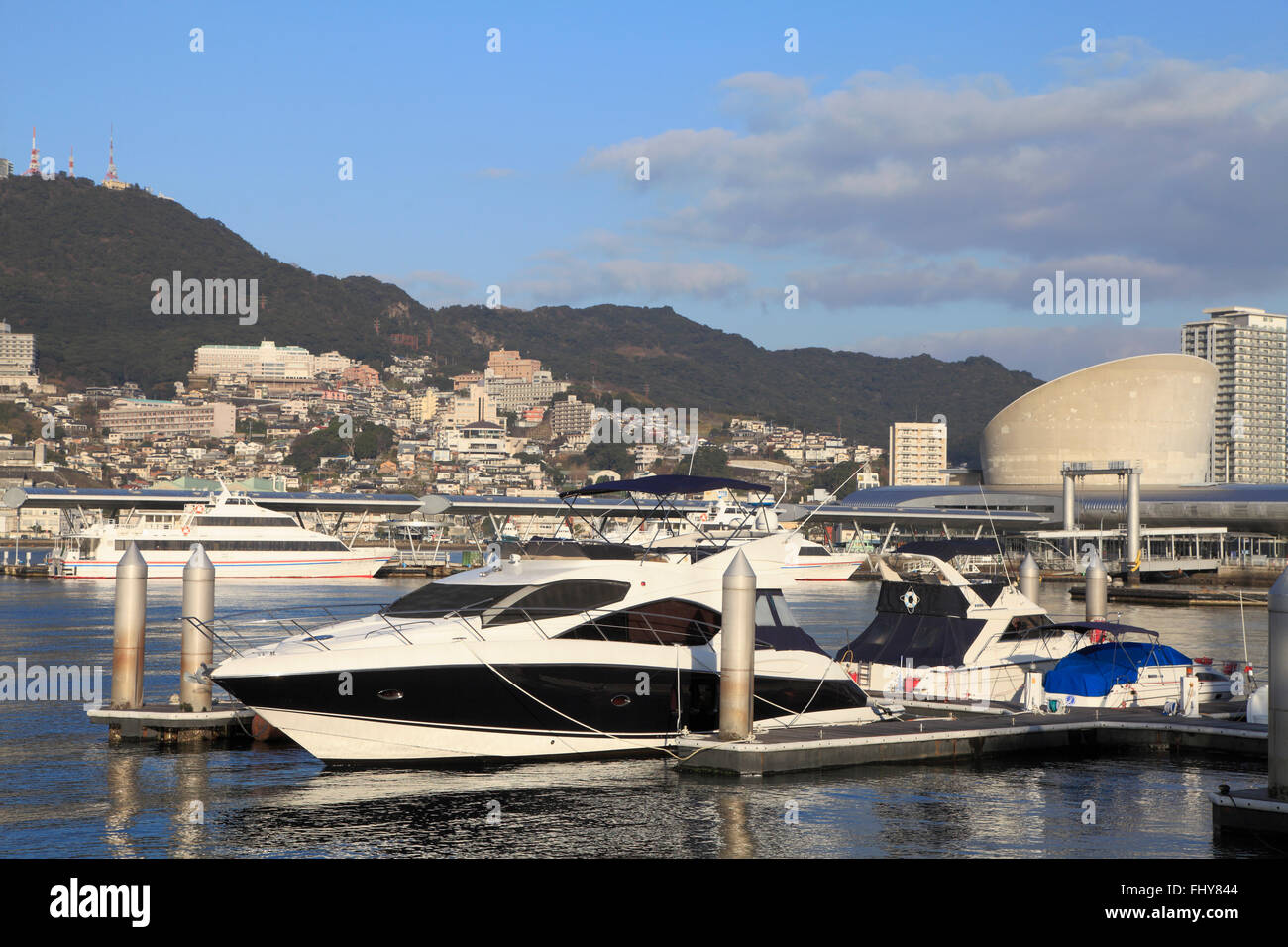 Japan, Nagasaki, harbor, boats Stock Photo - Alamy