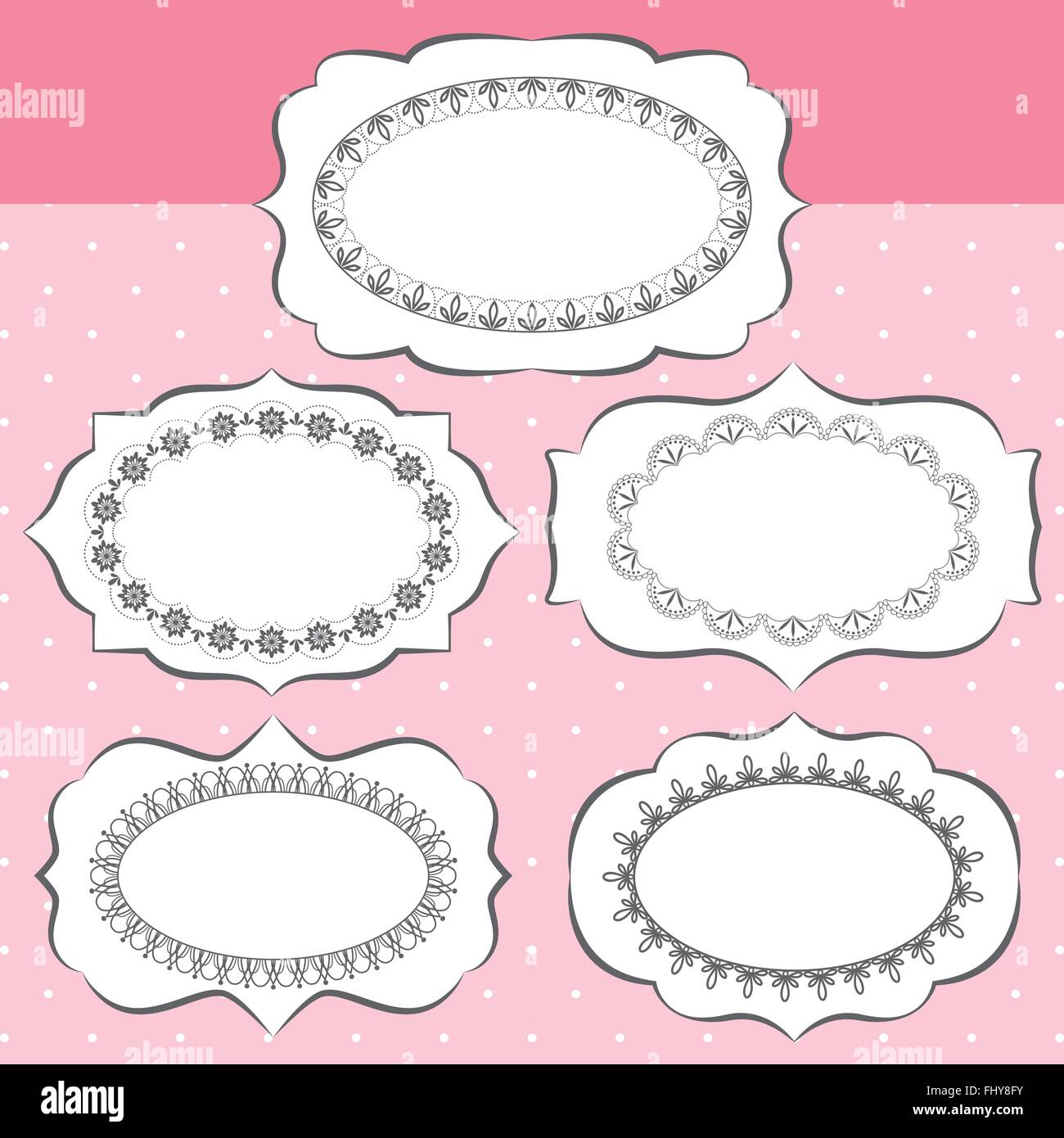 Set of ornate vector frames and ornaments Stock Vector Image & Art - Alamy