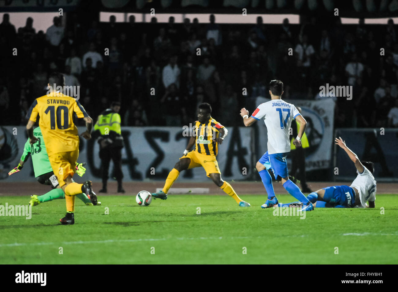 Ael FC against Apollon FC for their second match for the Coca Cola Cup ...