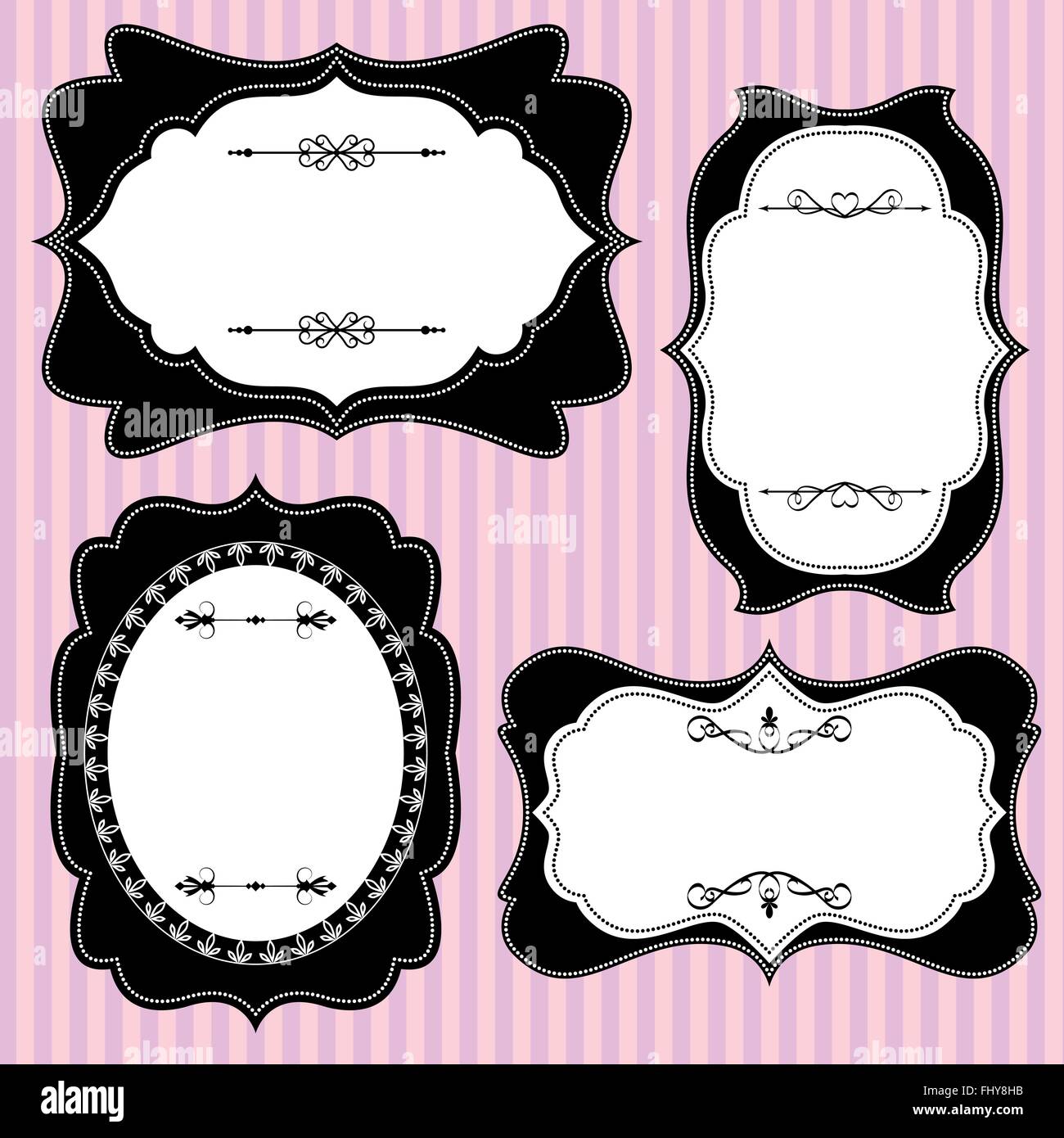 Set of ornate vector frames and ornaments Stock Vector Image & Art - Alamy