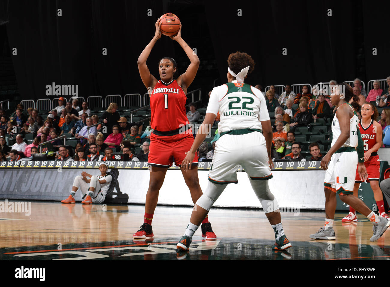 Coral Gables, Florida, USA. 25th Feb, 2016. Erin DeGrate #1 of ...