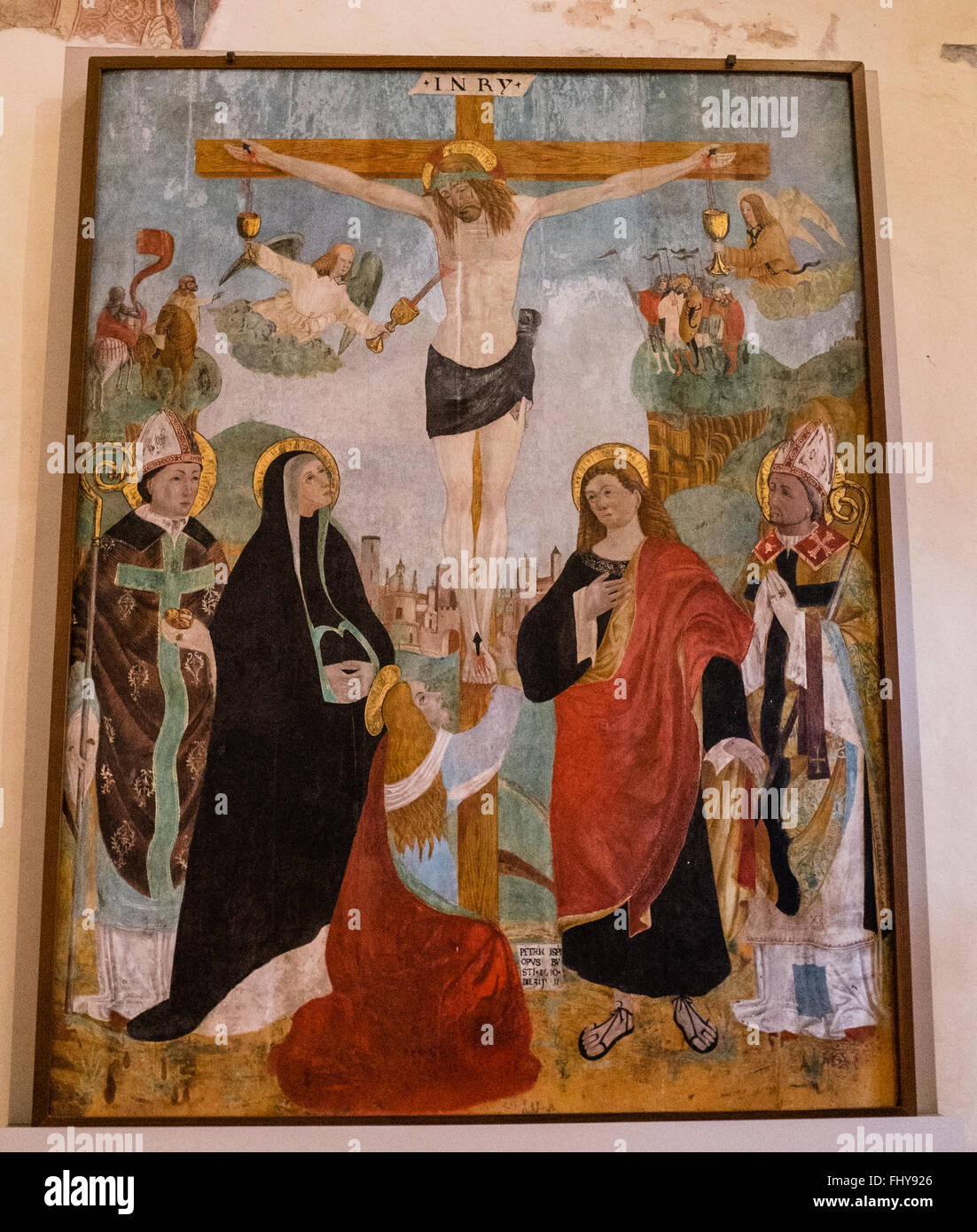 painting of the crucifixion Stock Photo - Alamy