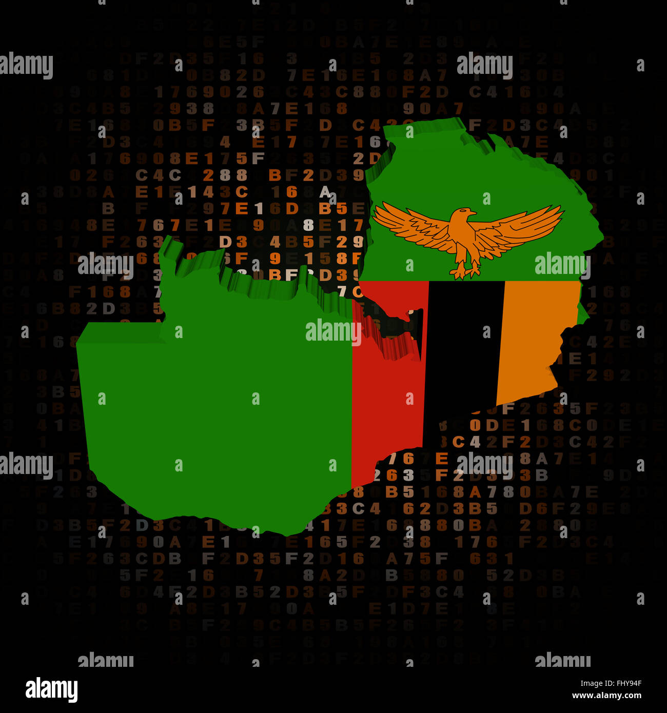 Zambia map hi-res stock photography and images - Alamy