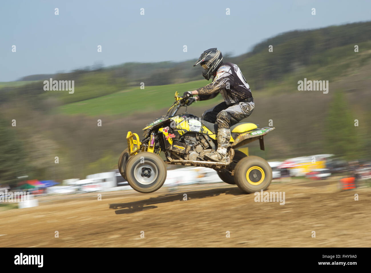 Yellow quad bike hi-res stock photography and images - Alamy