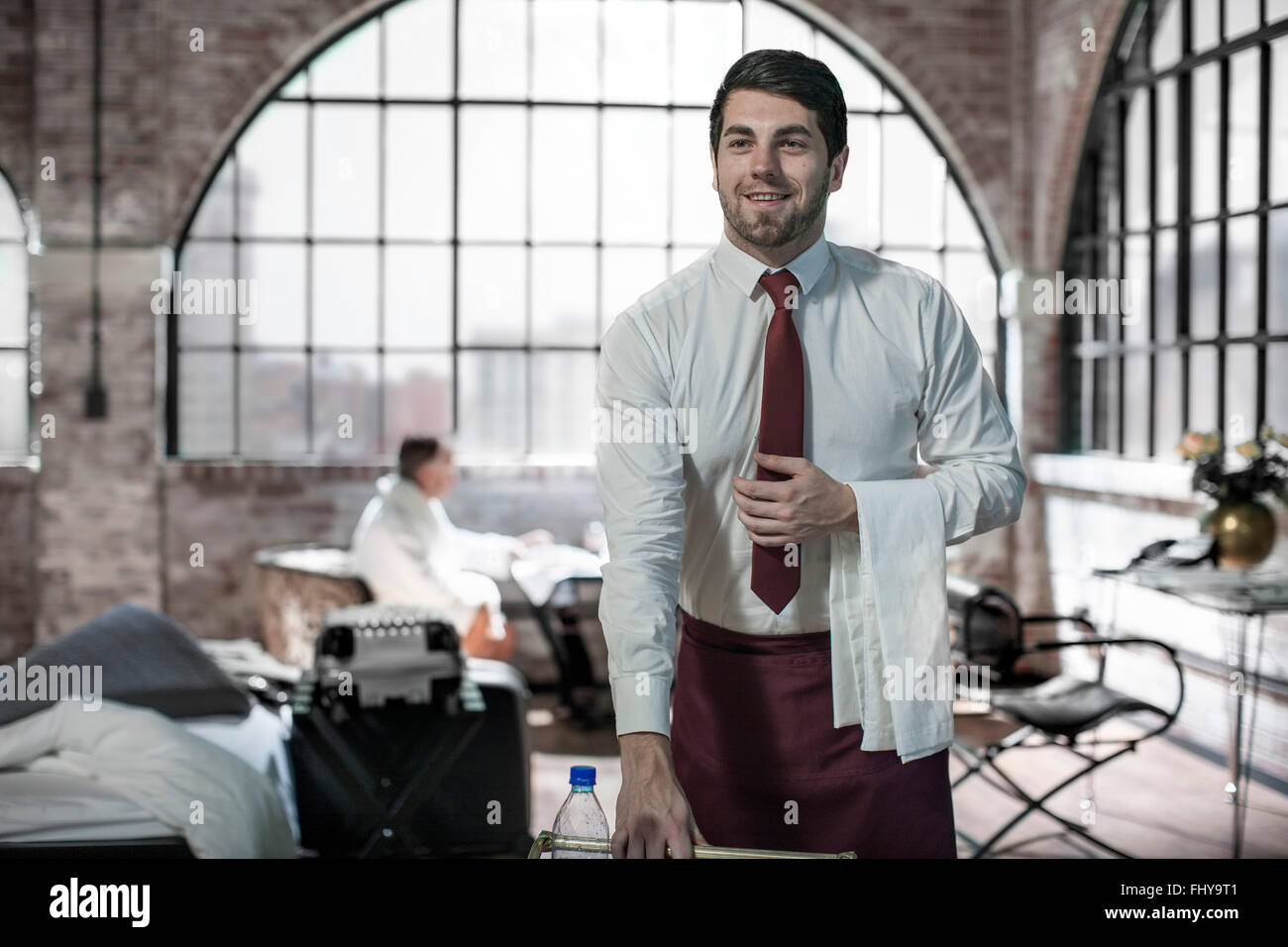 Waiter serving trolley hi-res stock photography and images - Alamy
