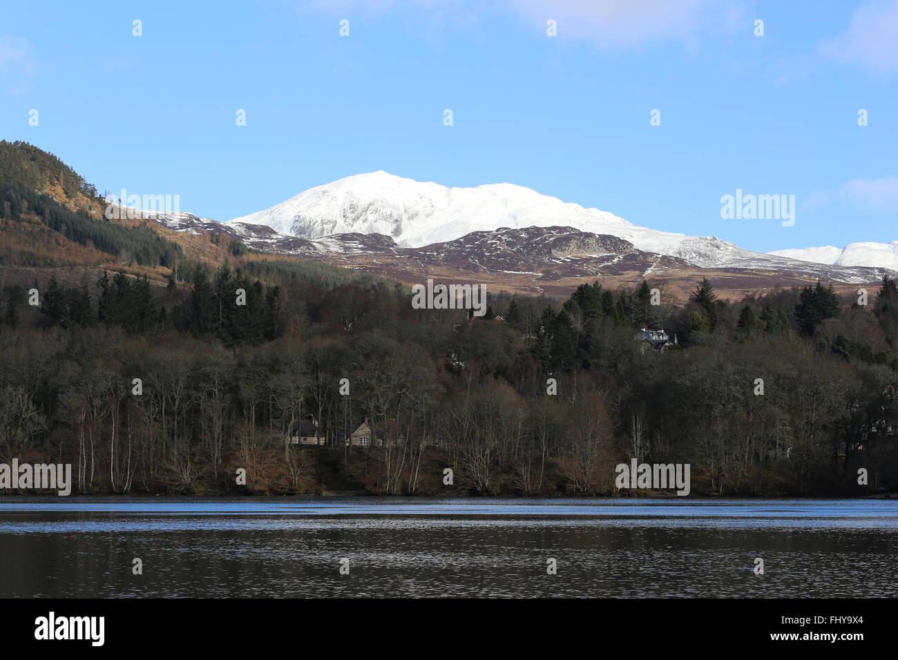Ben Vrackie and Loch Faskally Pitlochry Scotland February 2016 Stock ...
