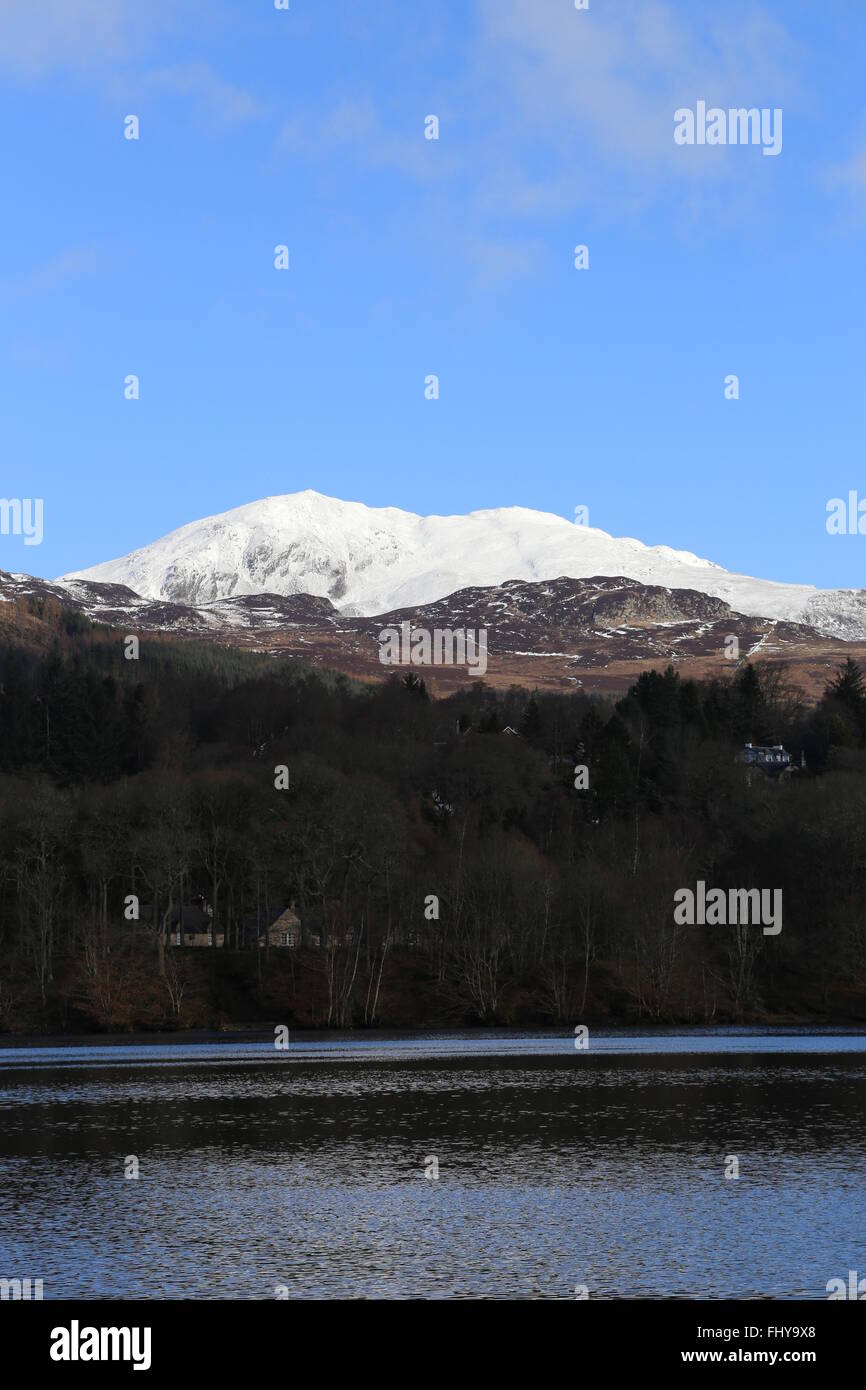 Ben Vrackie and Loch Faskally Pitlochry Scotland February 2016 Stock ...