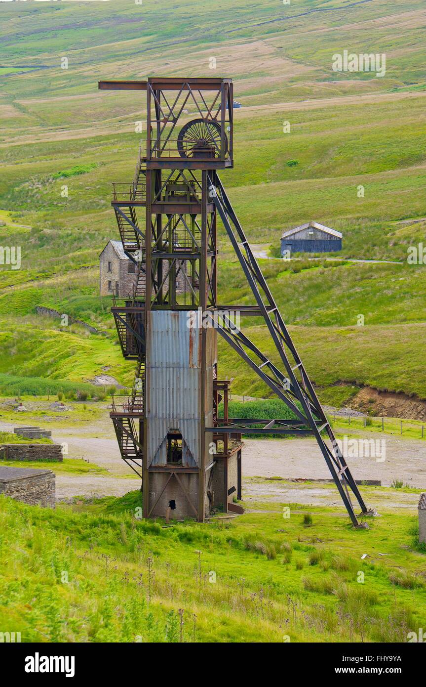 Disused Pithead of Grove Rake Mine buildings, Rookhope District ...
