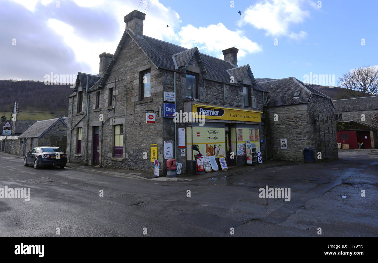 Atholl convenience store Blair Atholl Scotland February 2016 Stock ...