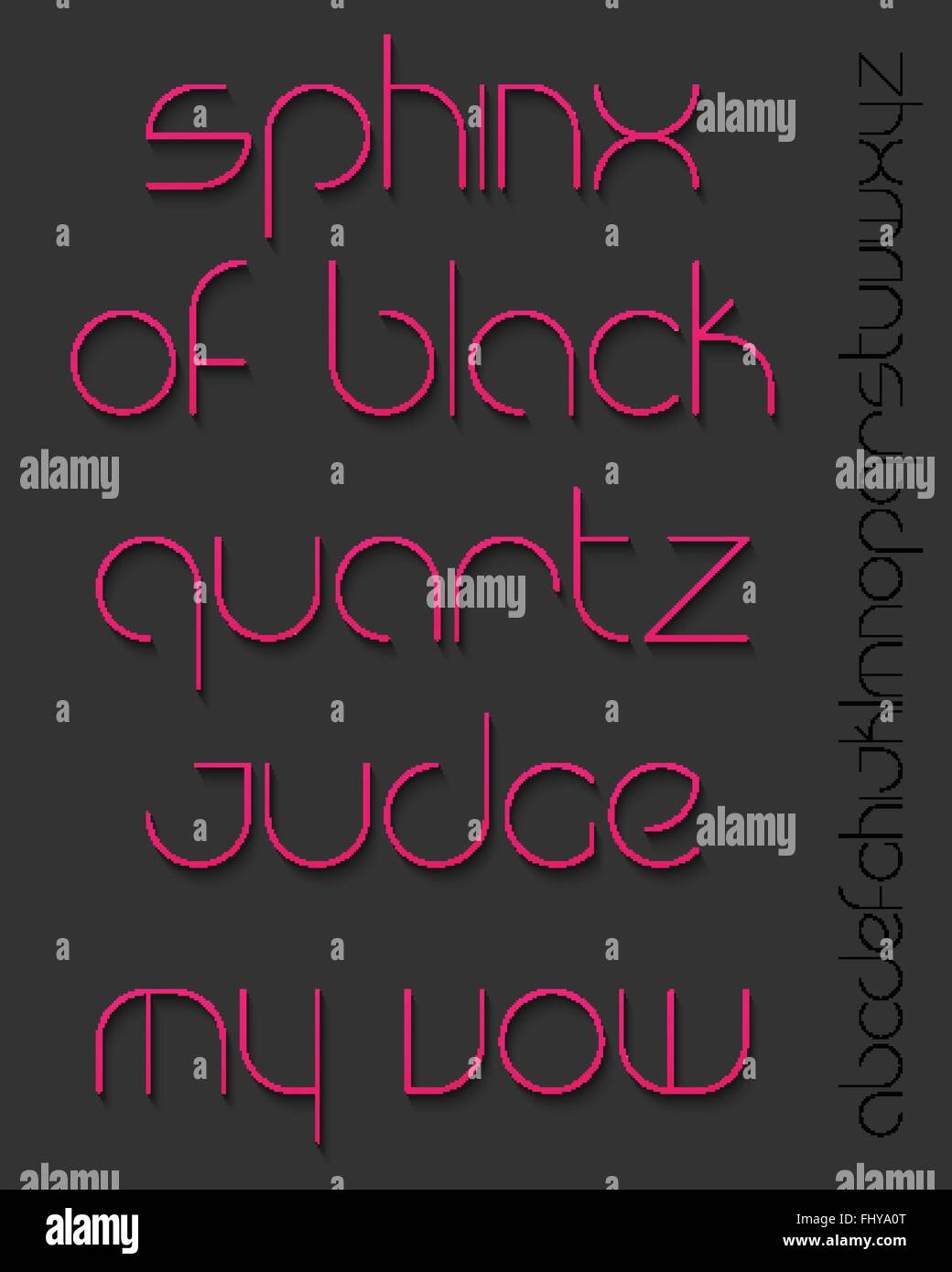 Pink letters on black background Stock Vector Images - Alamy
