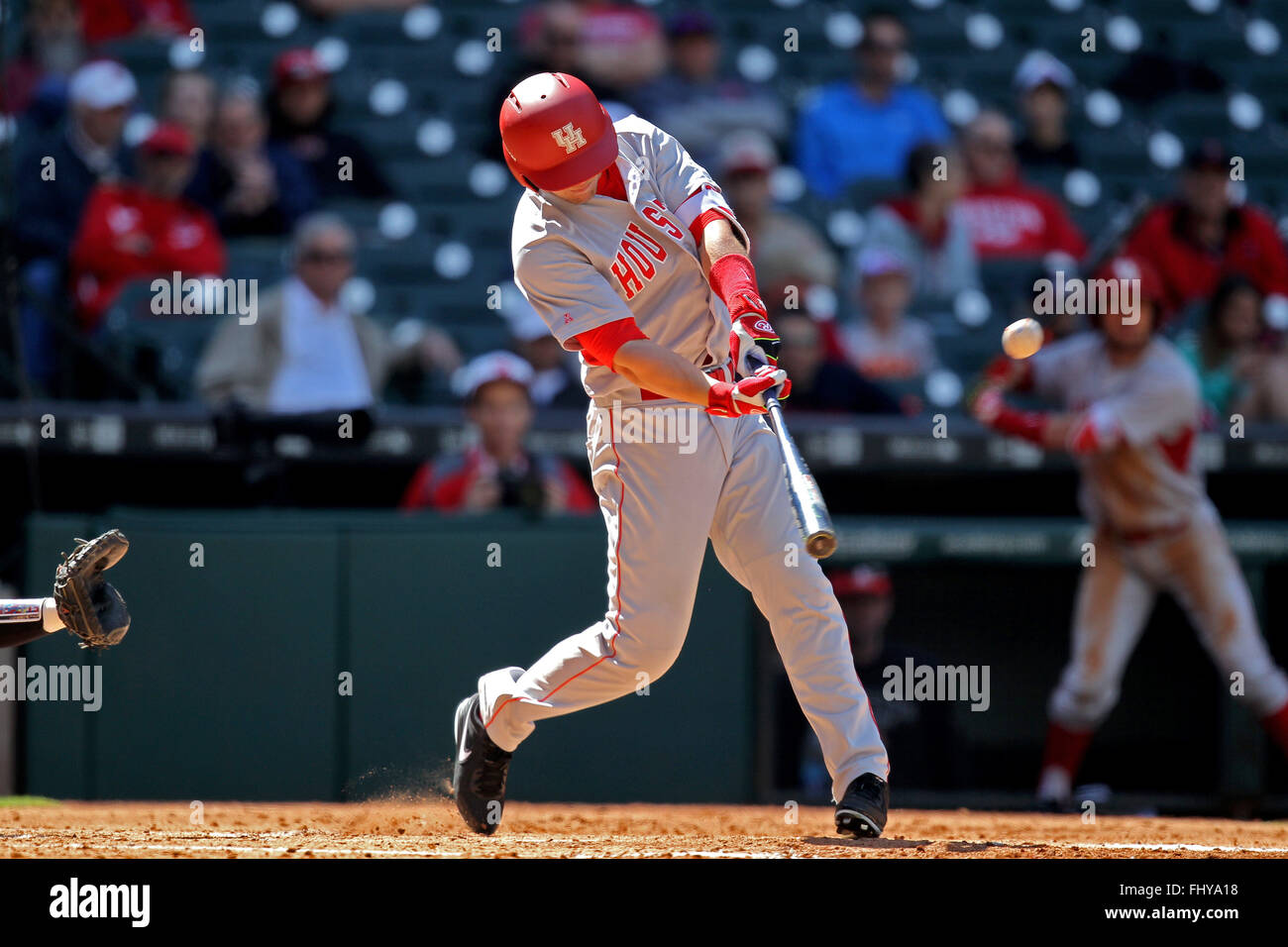 Houston, TX, USA. 26th Feb, 2016. Houston center fielder Zac Taylor #4 ...