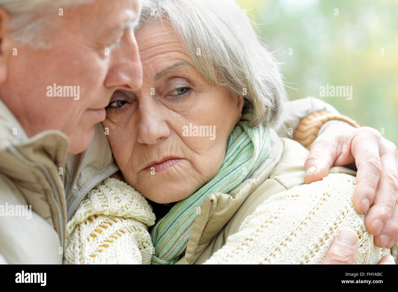 Sad senior couple Stock Photo - Alamy