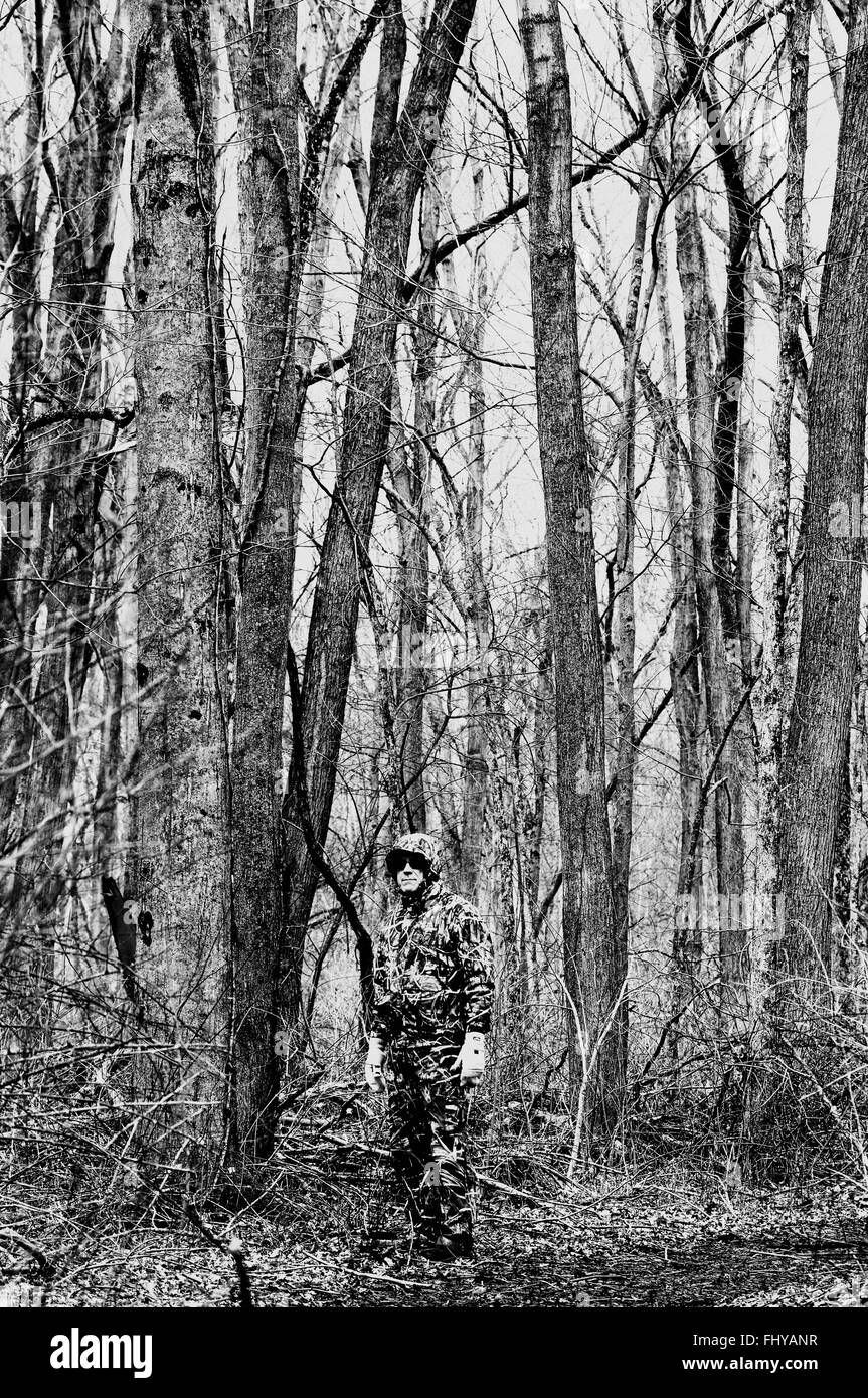 Camouflage clothing Black and White Stock Photos & Images - Alamy