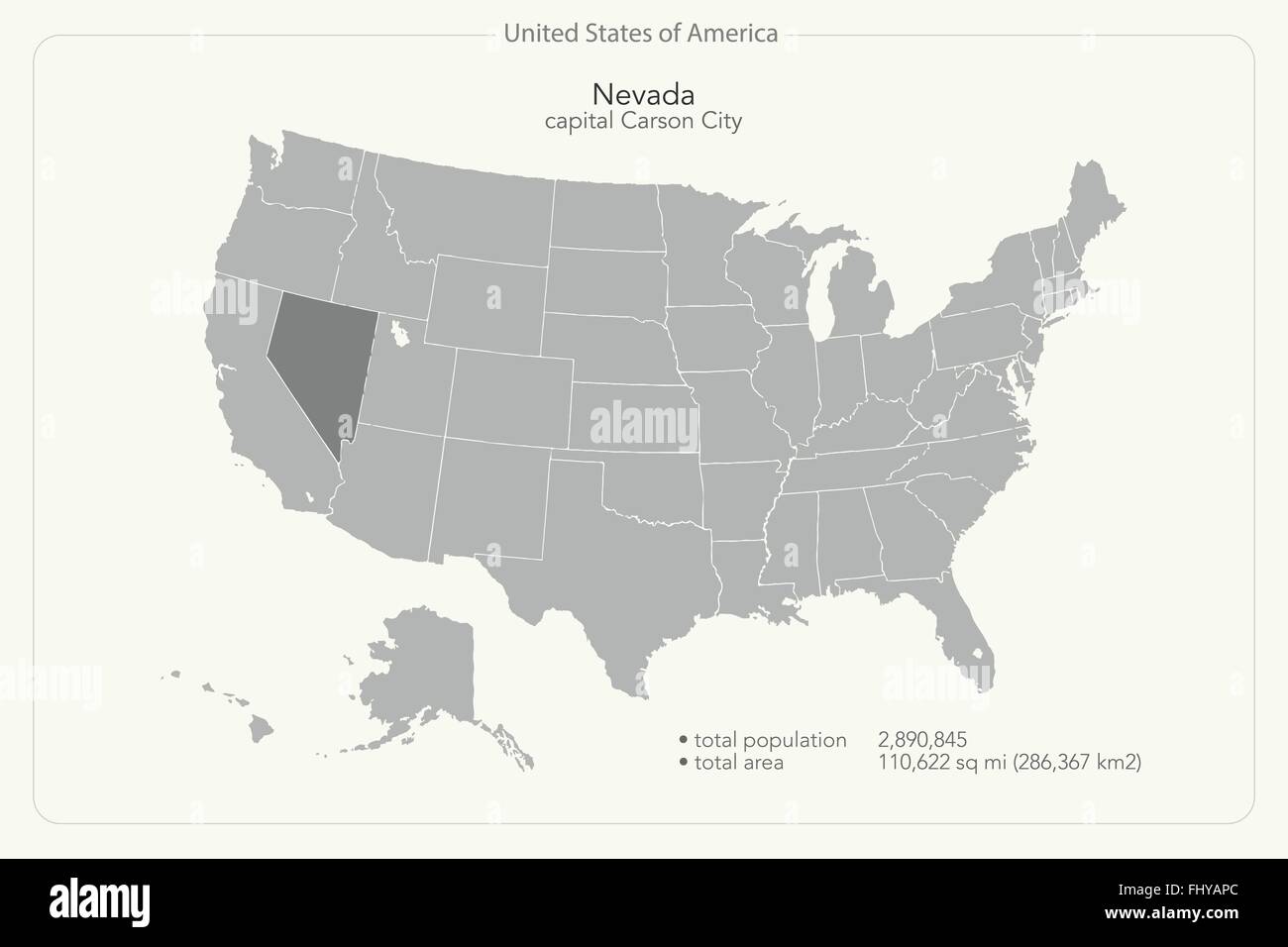 Political map of nevada Stock Vector Images - Alamy