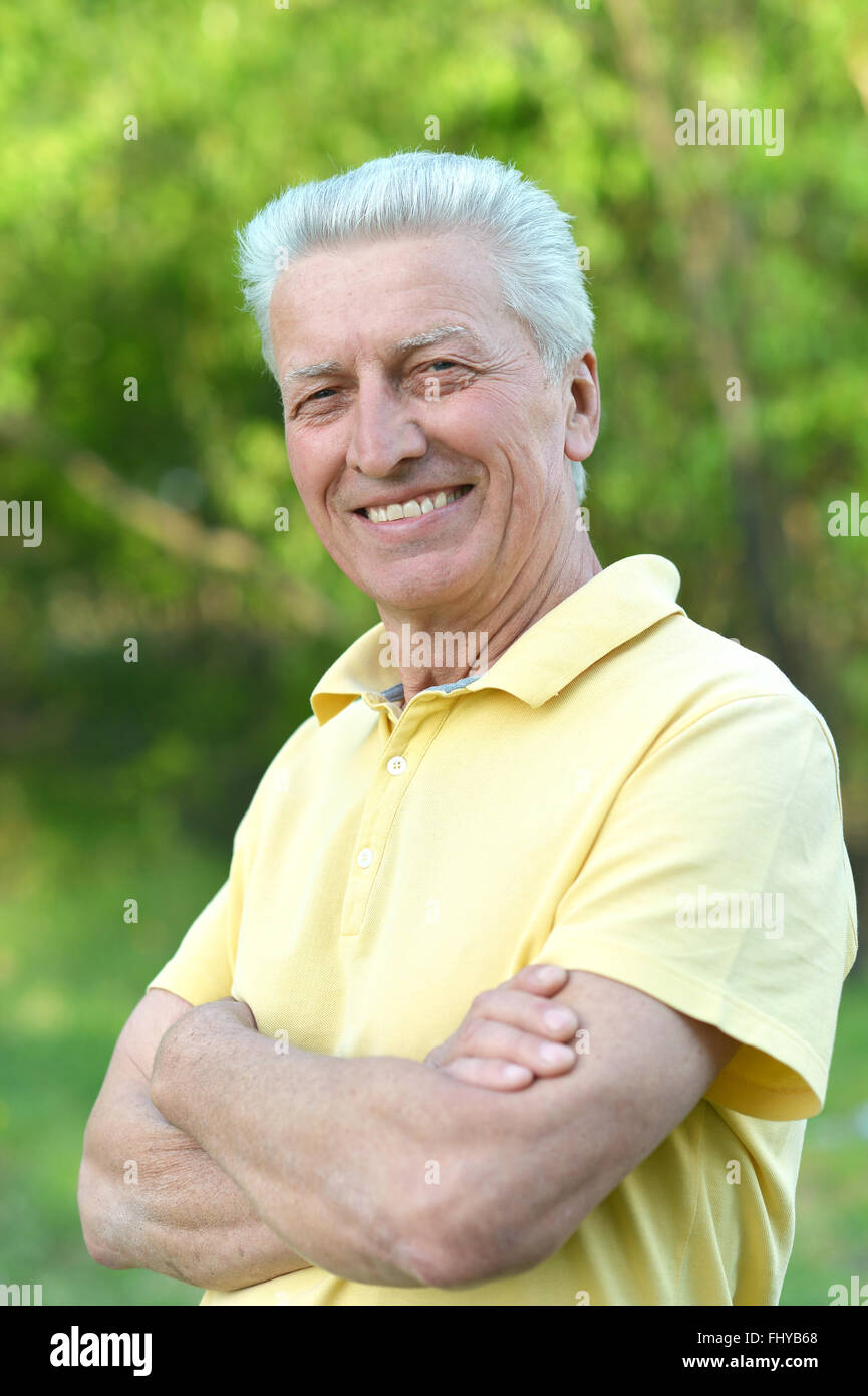 old man on nature Stock Photo - Alamy