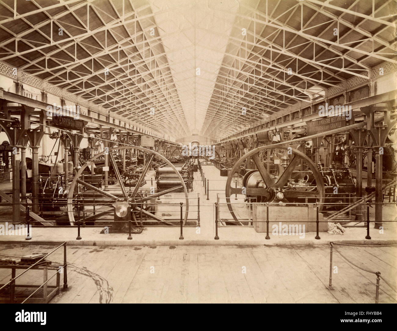 Italian General Exposition of Turin in 1884, Pavilion of engineering ...