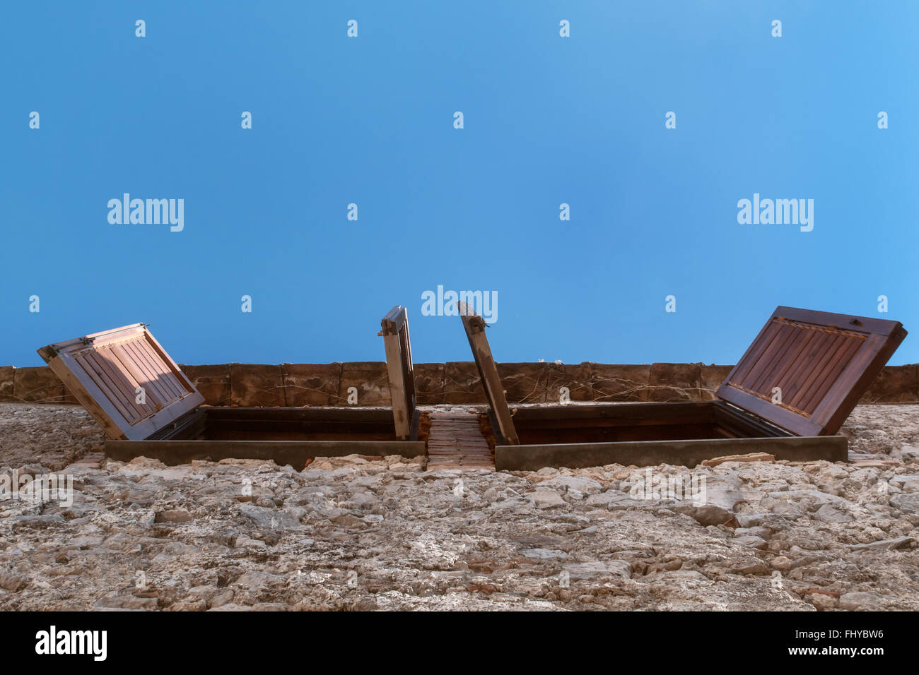 Windows open in the blue clean sky Stock Photo - Alamy
