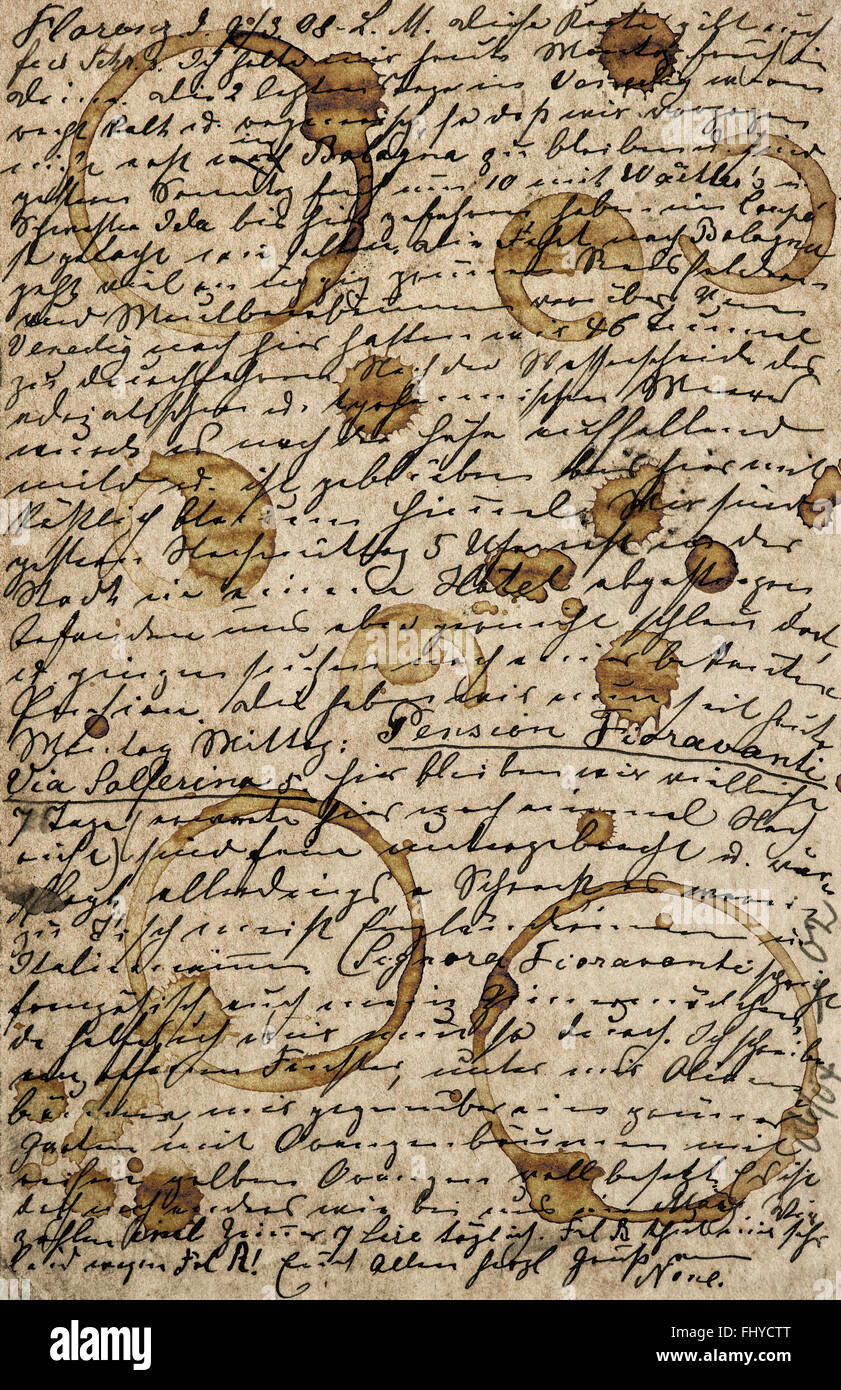 Grunge vintage stained paper texture background with undefined ...