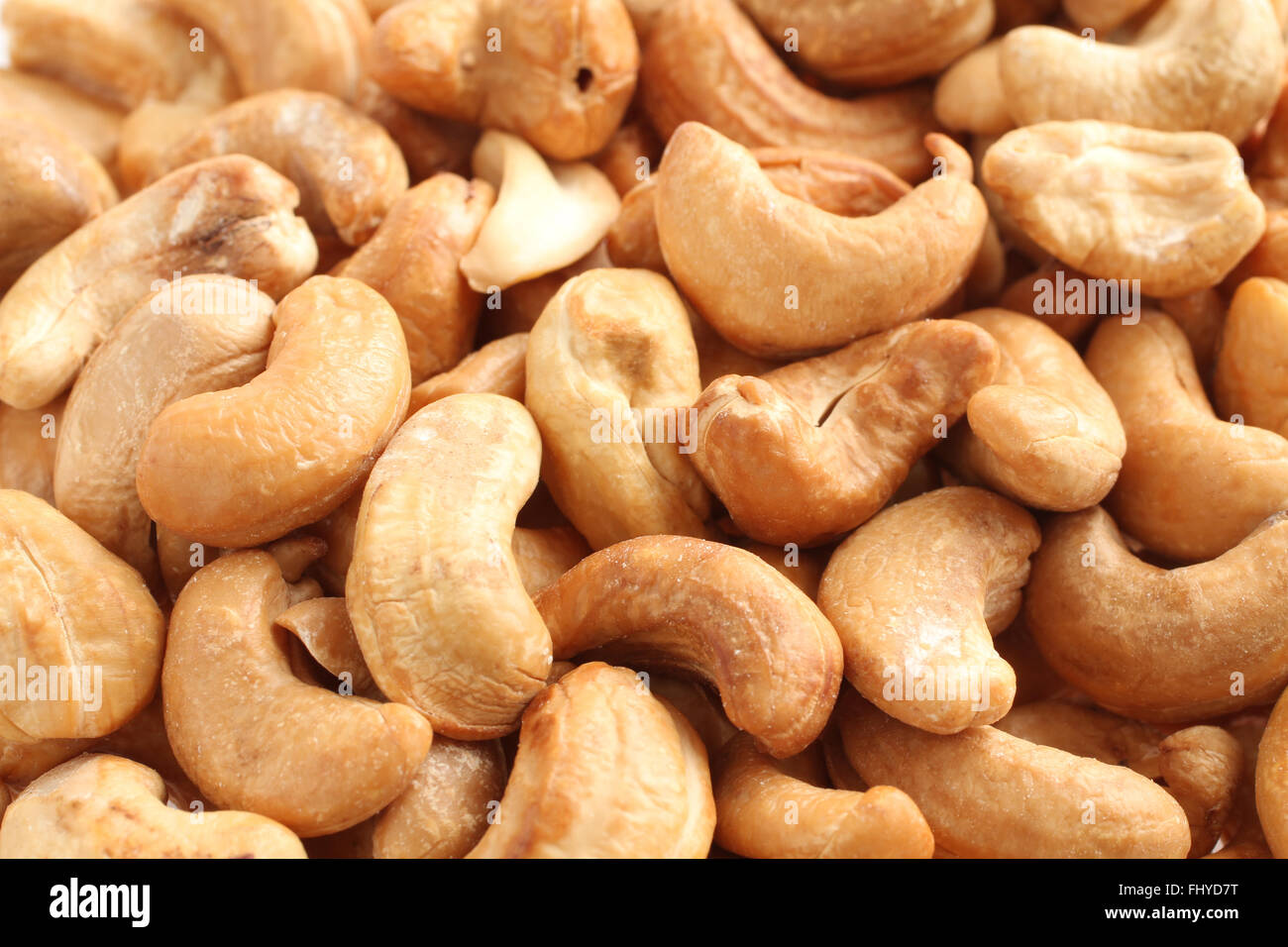 Food background - roasted cashew nuts. Closeup Stock Photo - Alamy