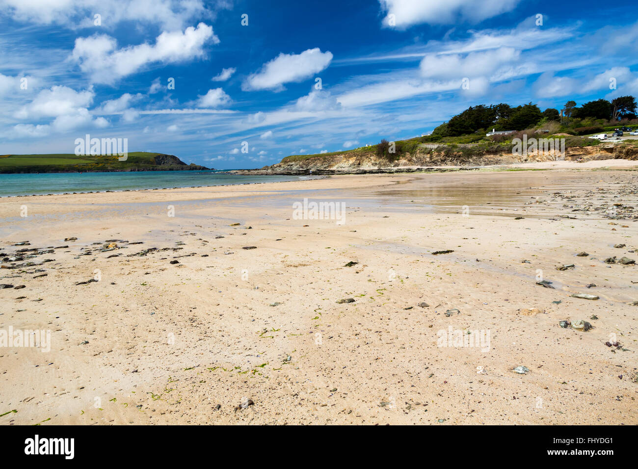 The beautiful golden sandy beach at Daymer Bay located on the River ...