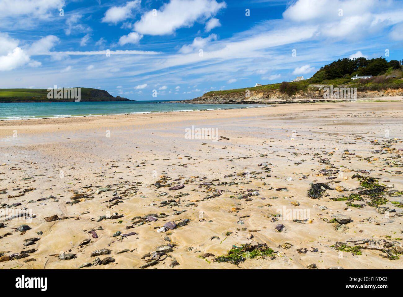 The beautiful golden sandy beach at Daymer Bay located on the River ...